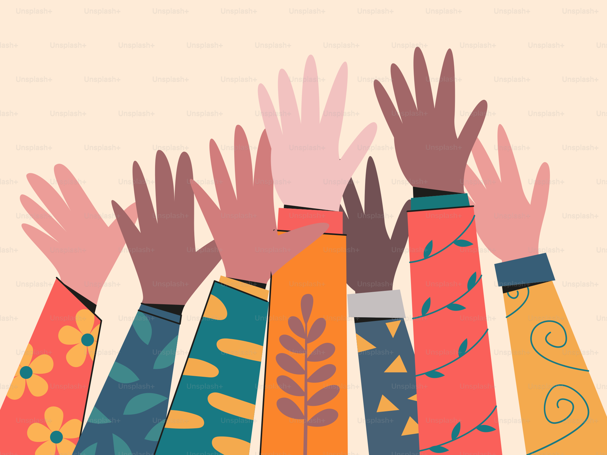 A group of hands reaching up into the air vector – Hand Image on Unsplash