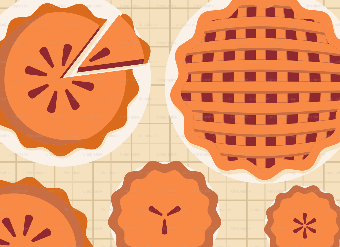 A set of four pies cut out of paper vector – Thanksgiving Image on Unsplash