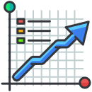 A line graph with an arrow pointing up vector – Illustration Image on ...