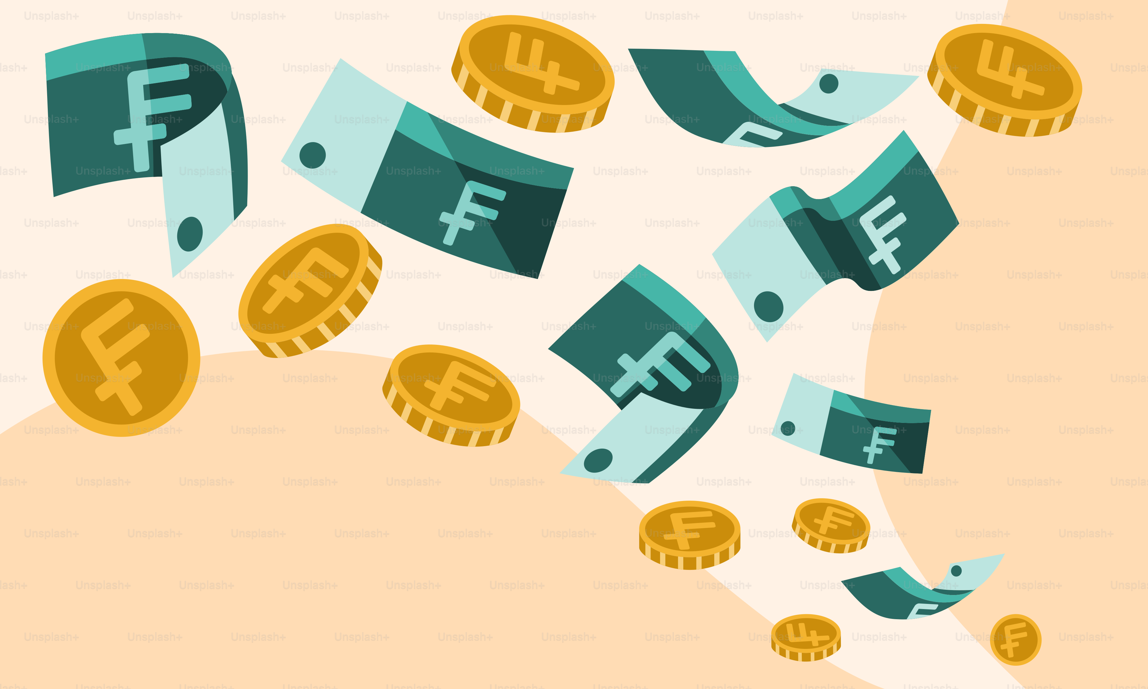 Un montón de dinero volando por el aire vector – Imagen de Vector en ...