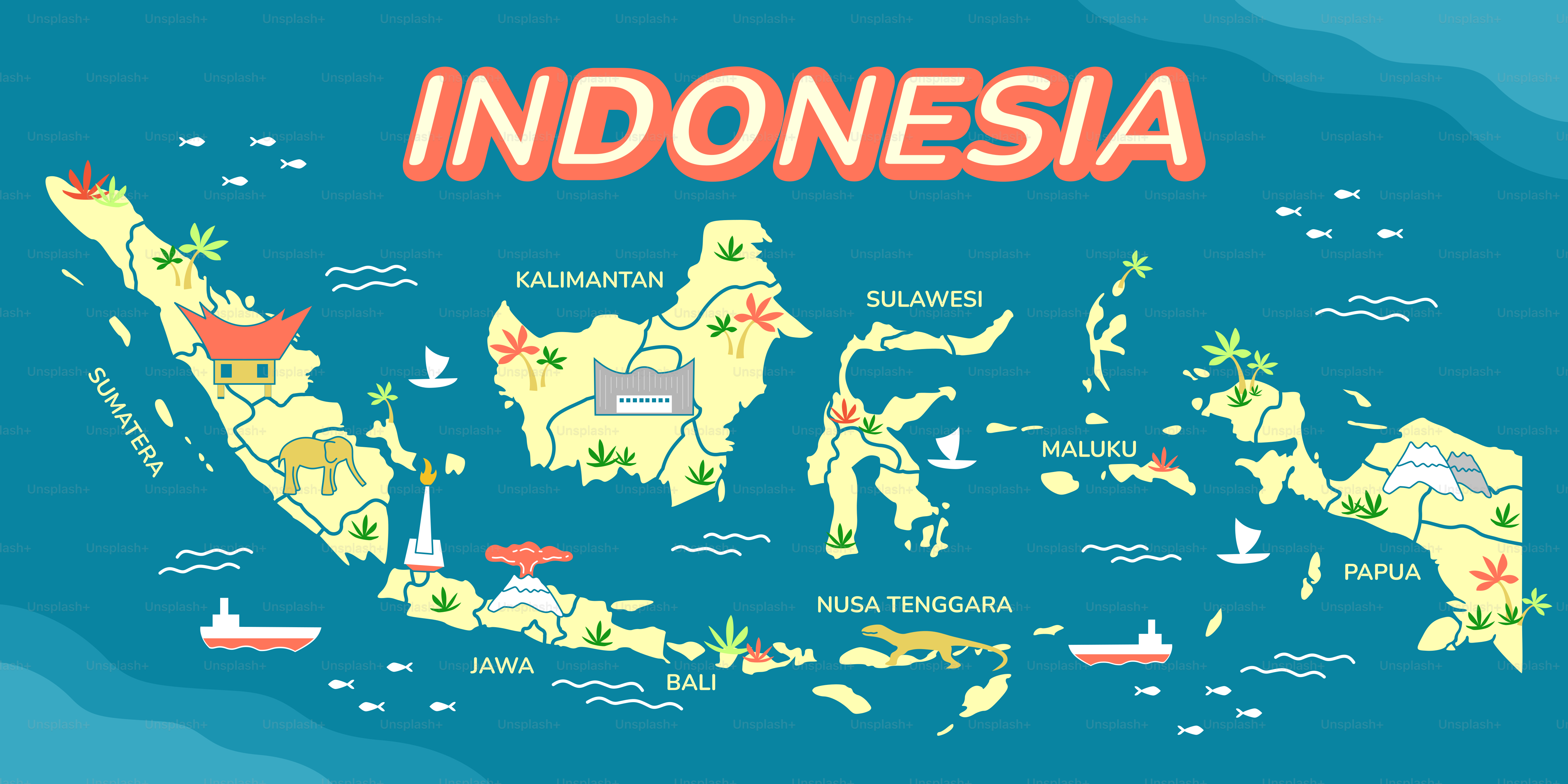 A map of the country of indonesia vector – Map Image on Unsplash
