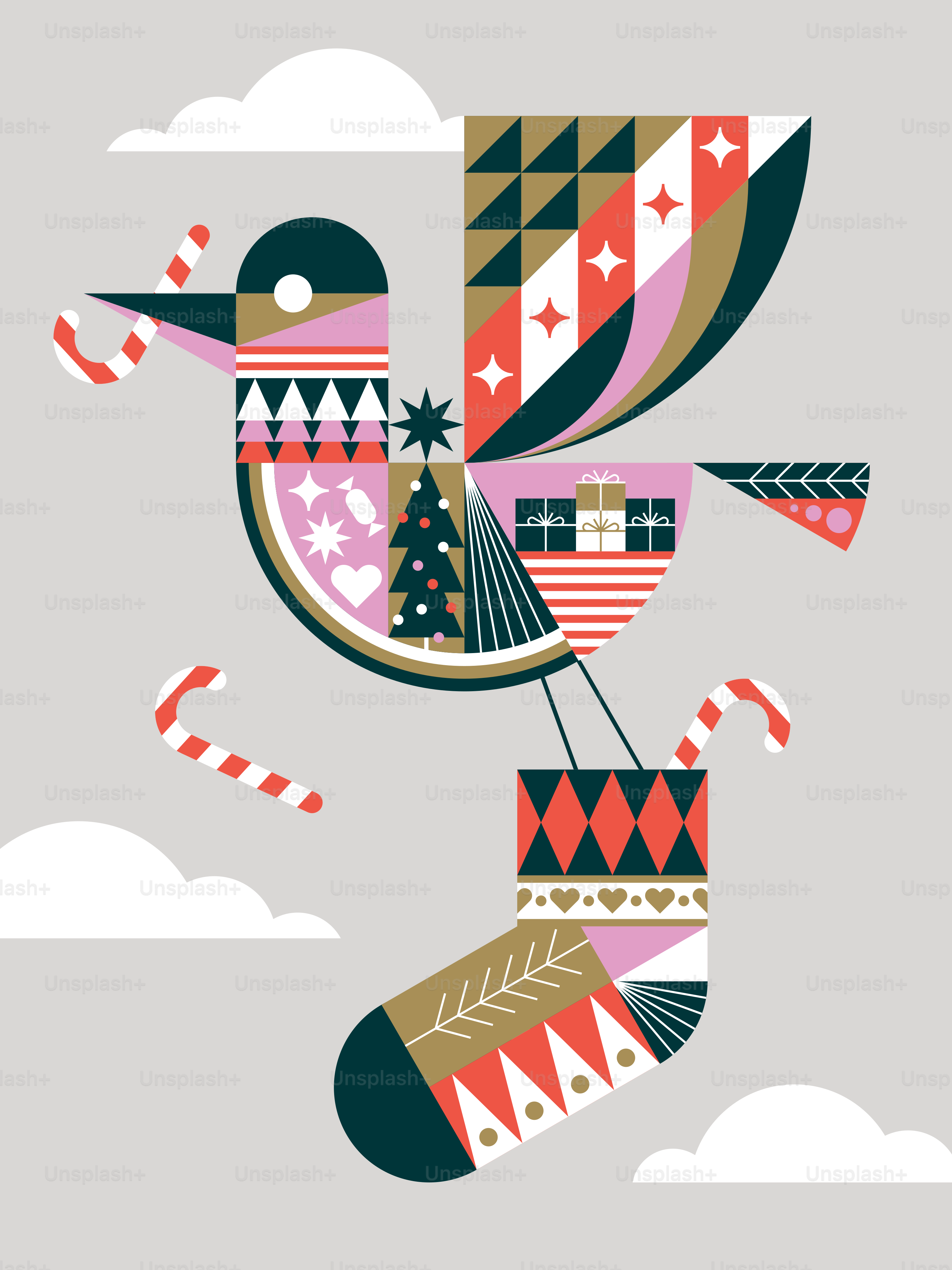 A bird flying through the air with clouds in the background vector ...