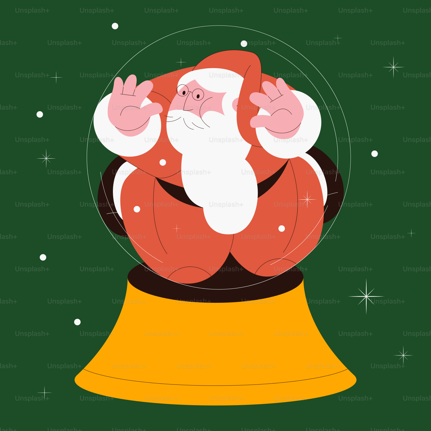 A santa clause sitting on top of a bell vector – Holiday Image on Unsplash