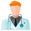 A flat icon of a doctor with a stethoscope vector – People Image on ...