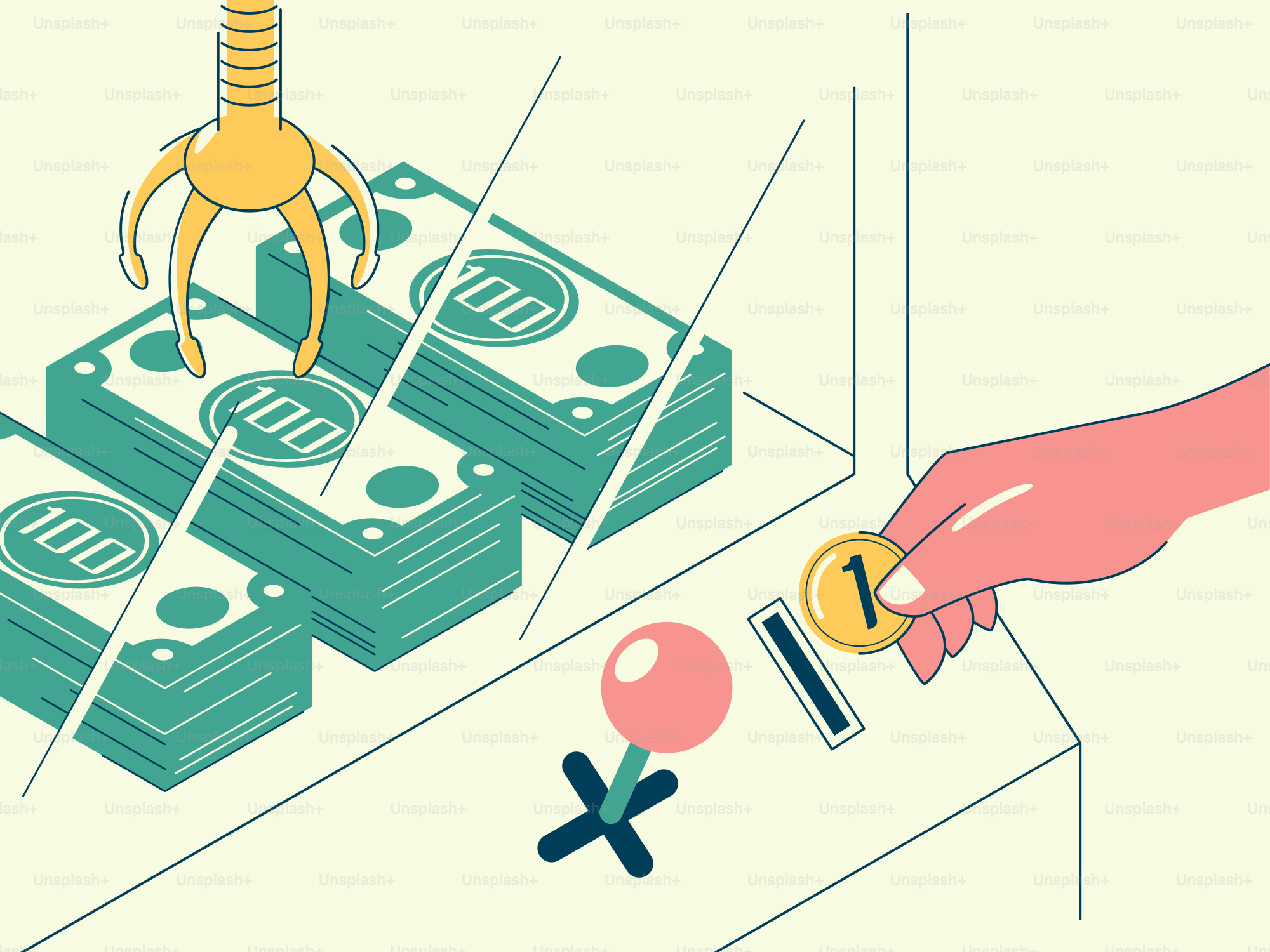 A hand putting a coin into a stack of money vector – Money Image on ...