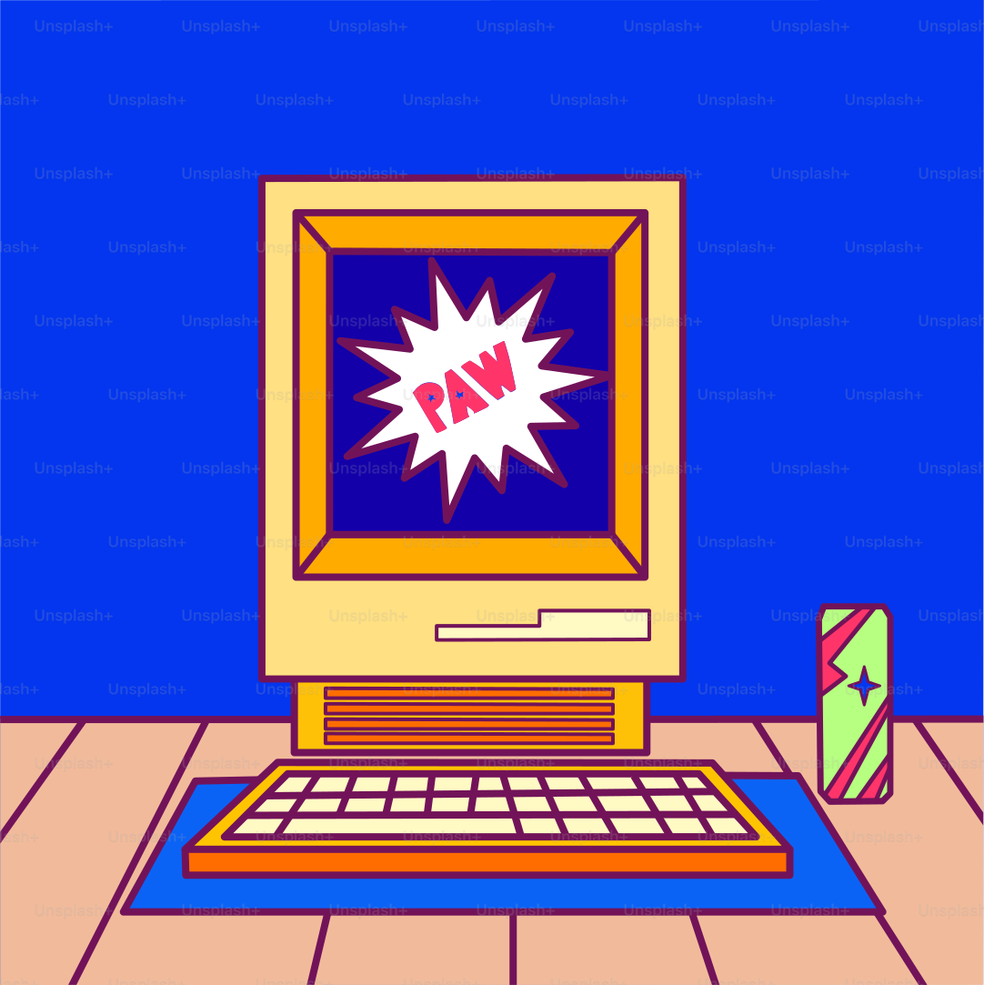 A laptop computer sitting on top of a wooden table vector – Y2k Image ...