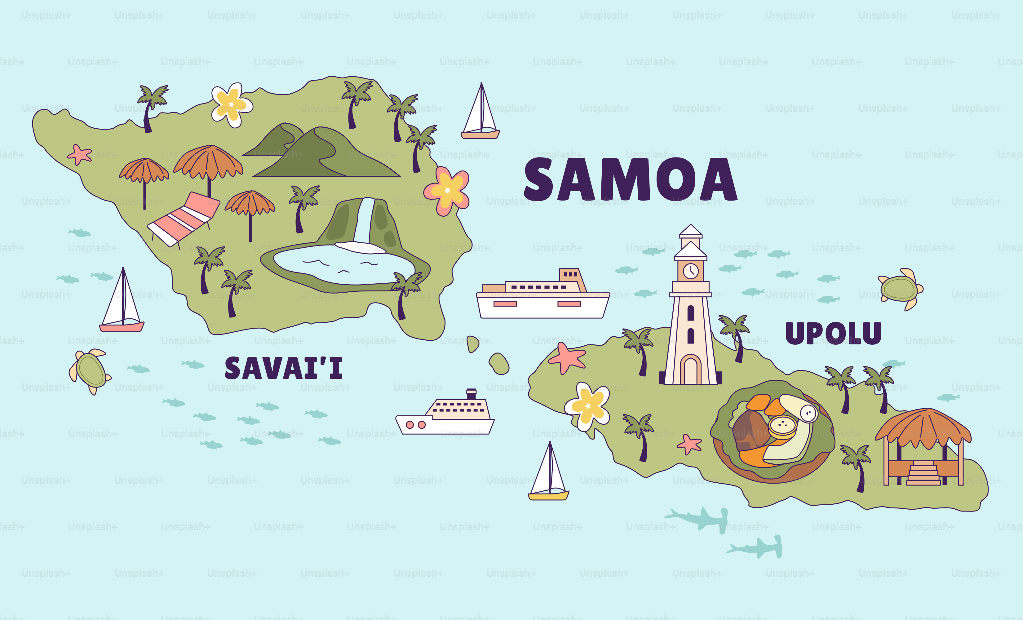 A map of the island of samoa vector – Countries Image on Unsplash
