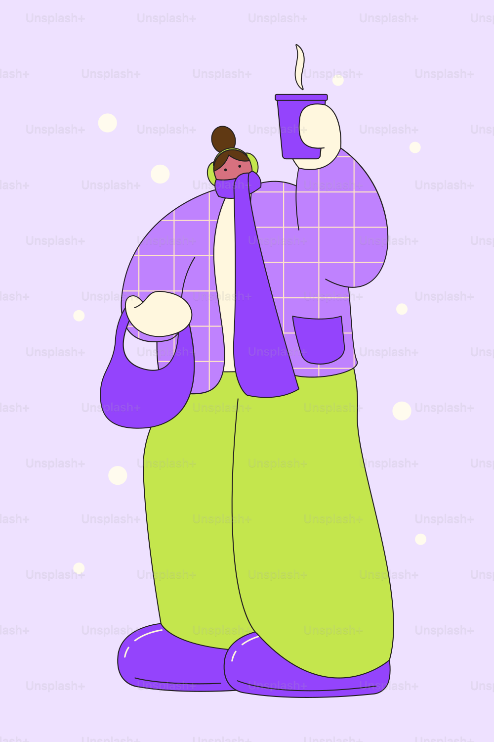 Un homme en veste violette et pantalon vert vectoriel – Image de Veste ...