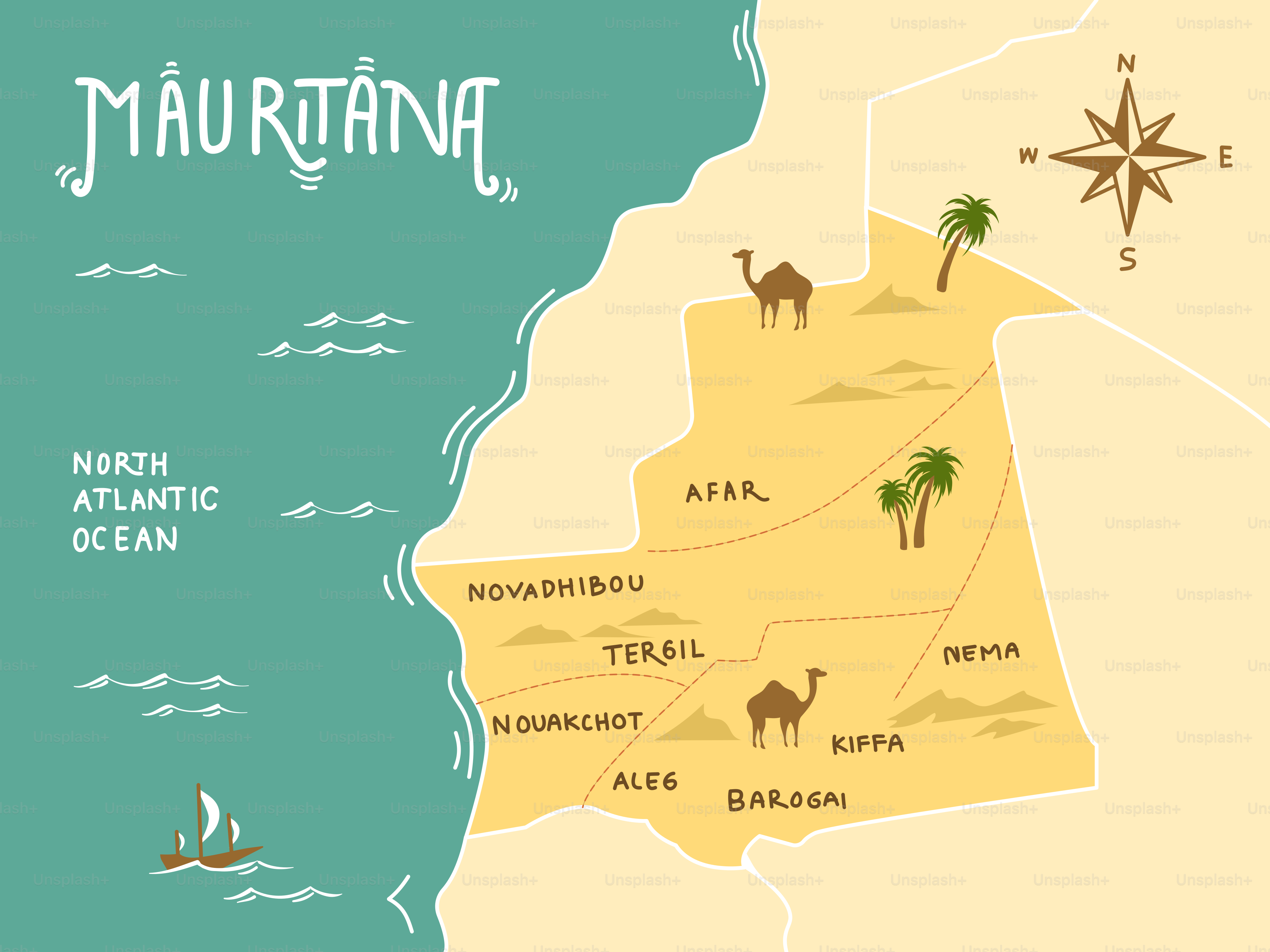 Mapa del estado de Mauritania vector – Imagen de Mapa en Unsplash