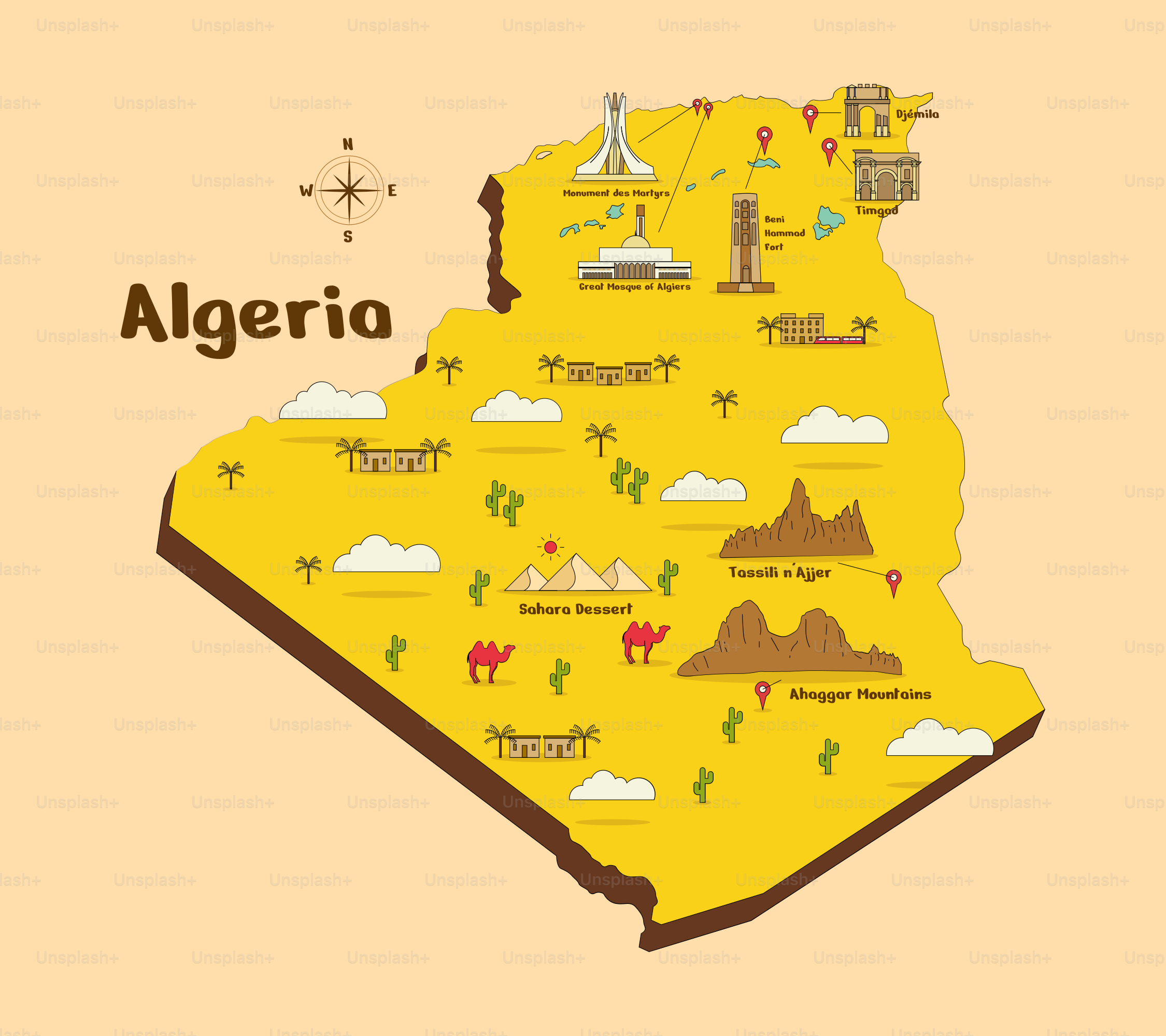 A map of the state of algerio vector – Illustration Image on Unsplash