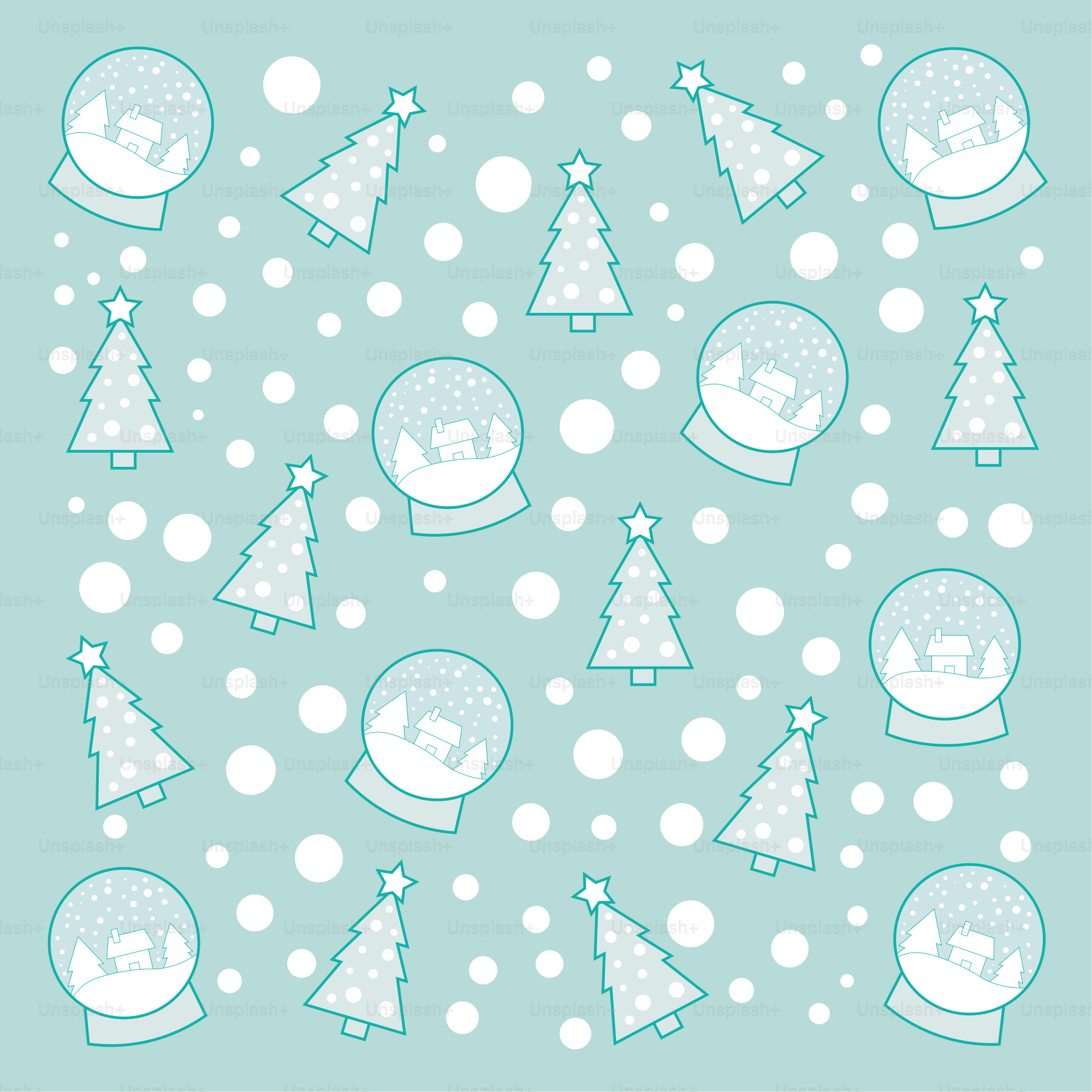 A picture of a snow globe with christmas trees vector – Christmas Image ...