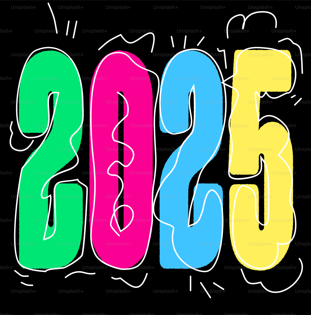 A black background with the numbers 205 and 205 vector – Happy new year ...