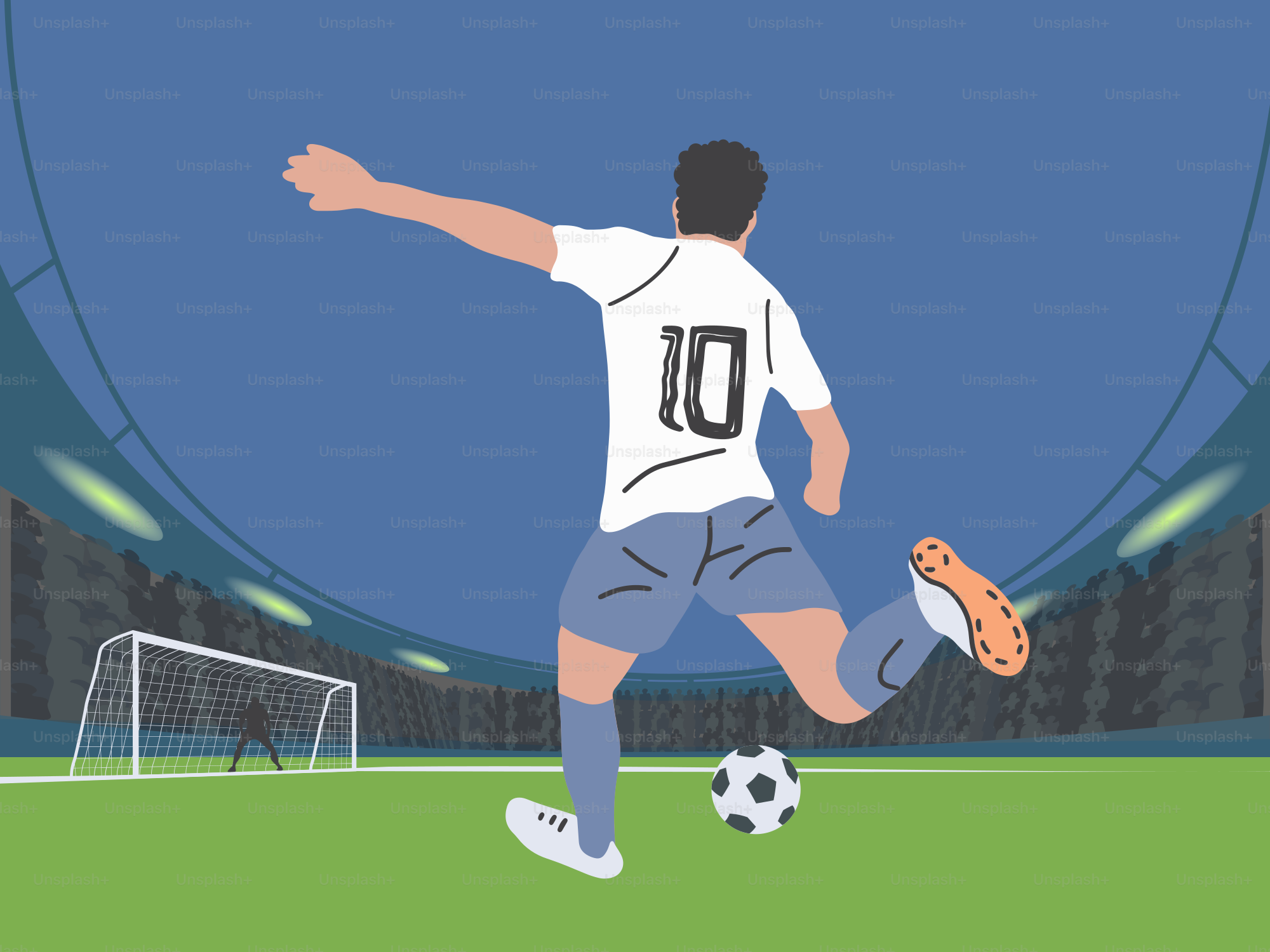 A man kicking a soccer ball on a field vector – Football Image on Unsplash