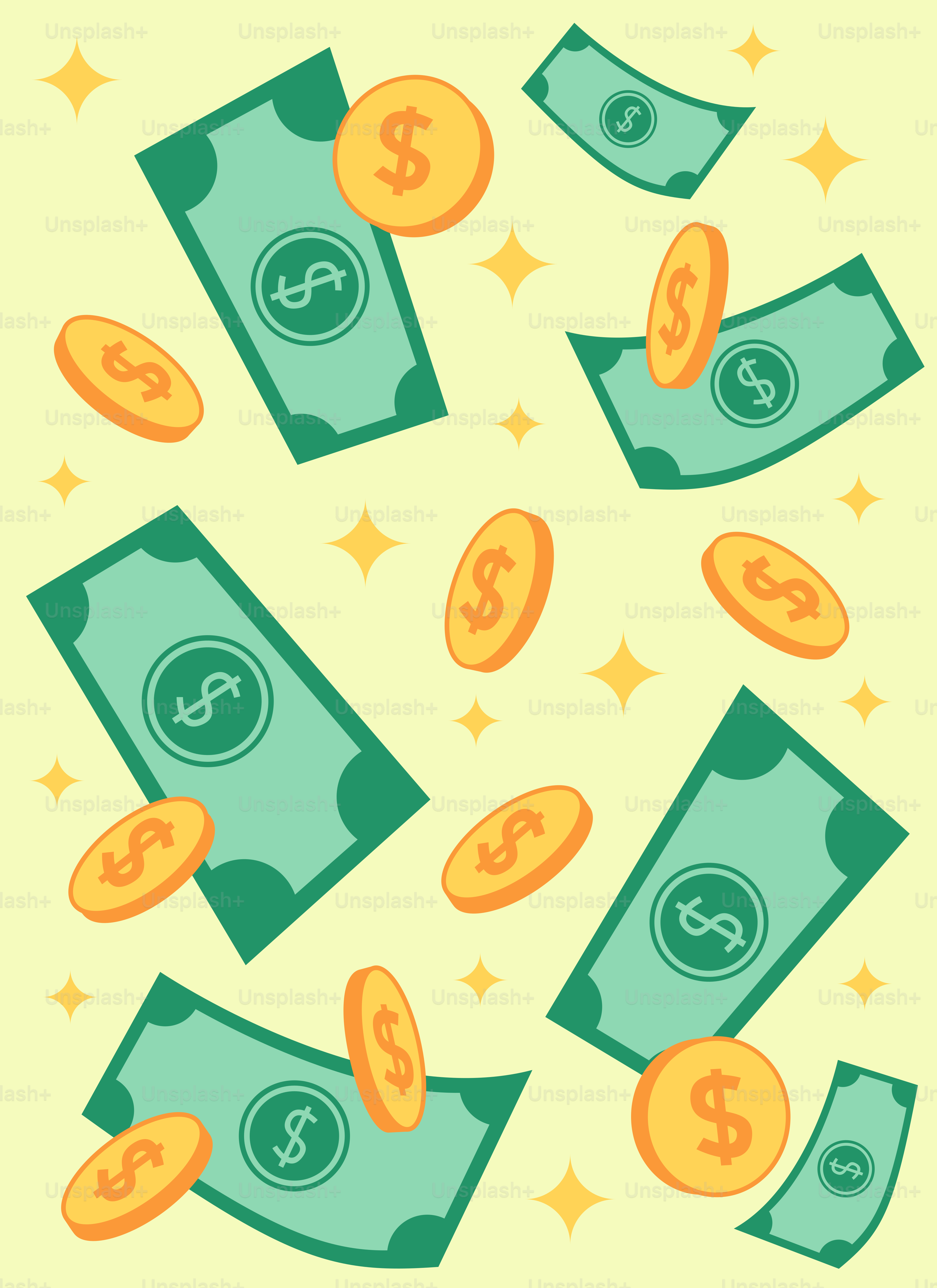 Un montón de dinero volando por el aire vector – Imagen de Negocio en ...