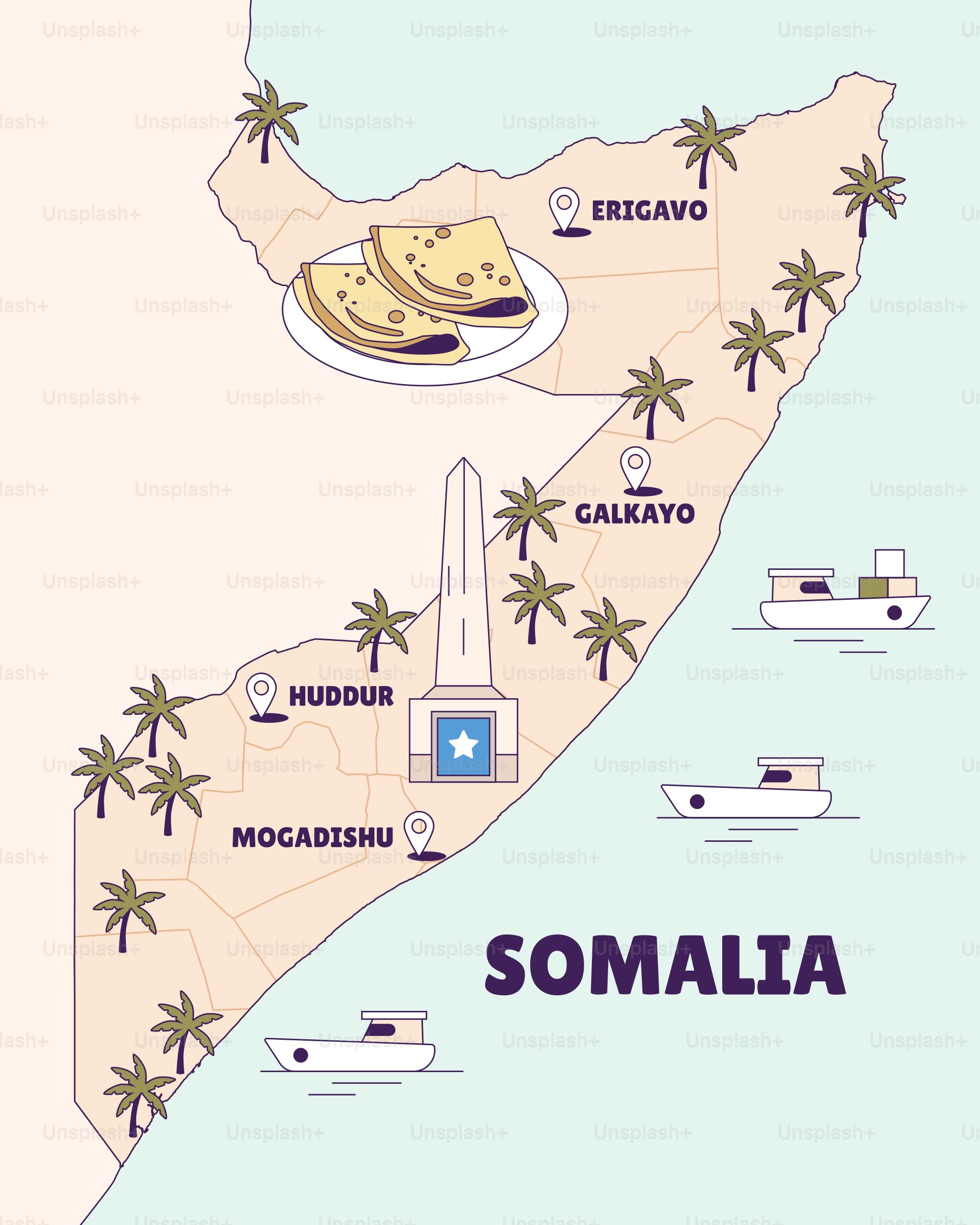 Un mapa del estado de Somala vector – Imagen de Ilustración en Unsplash