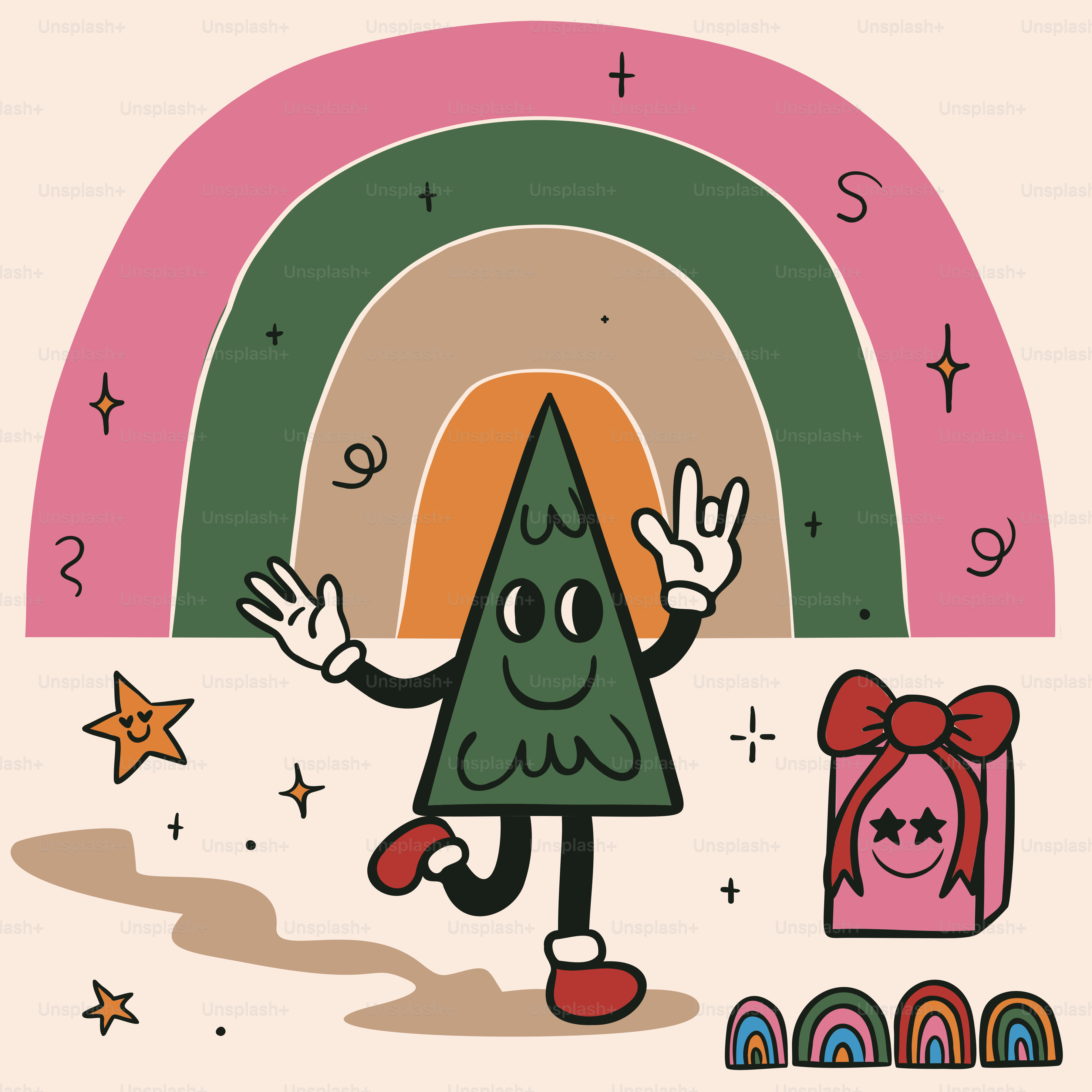 Vektor Latar belakang kotak-kotak dengan klausul sinterklas dan pohon ...