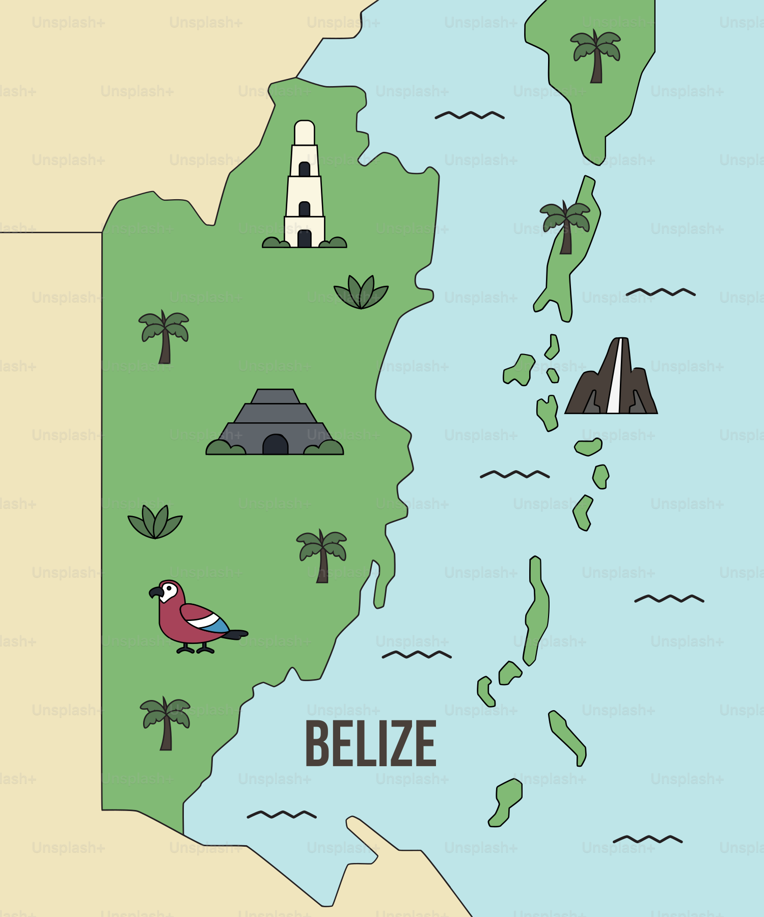 Un mapa del estado de Belice vector – Imagen de Belice en Unsplash