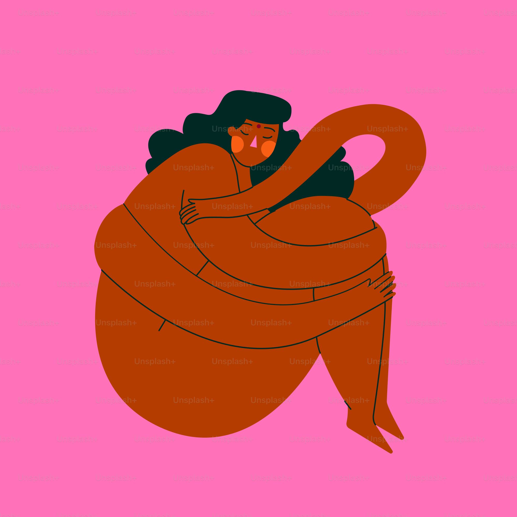 A cartoon of a man holding a woman's head vector – Mental health Image ...