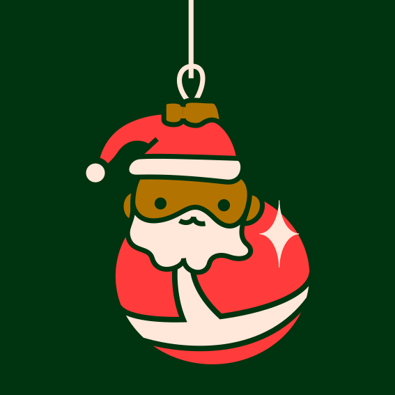 Una persona in costume da Babbo Natale che solleva una stella ...