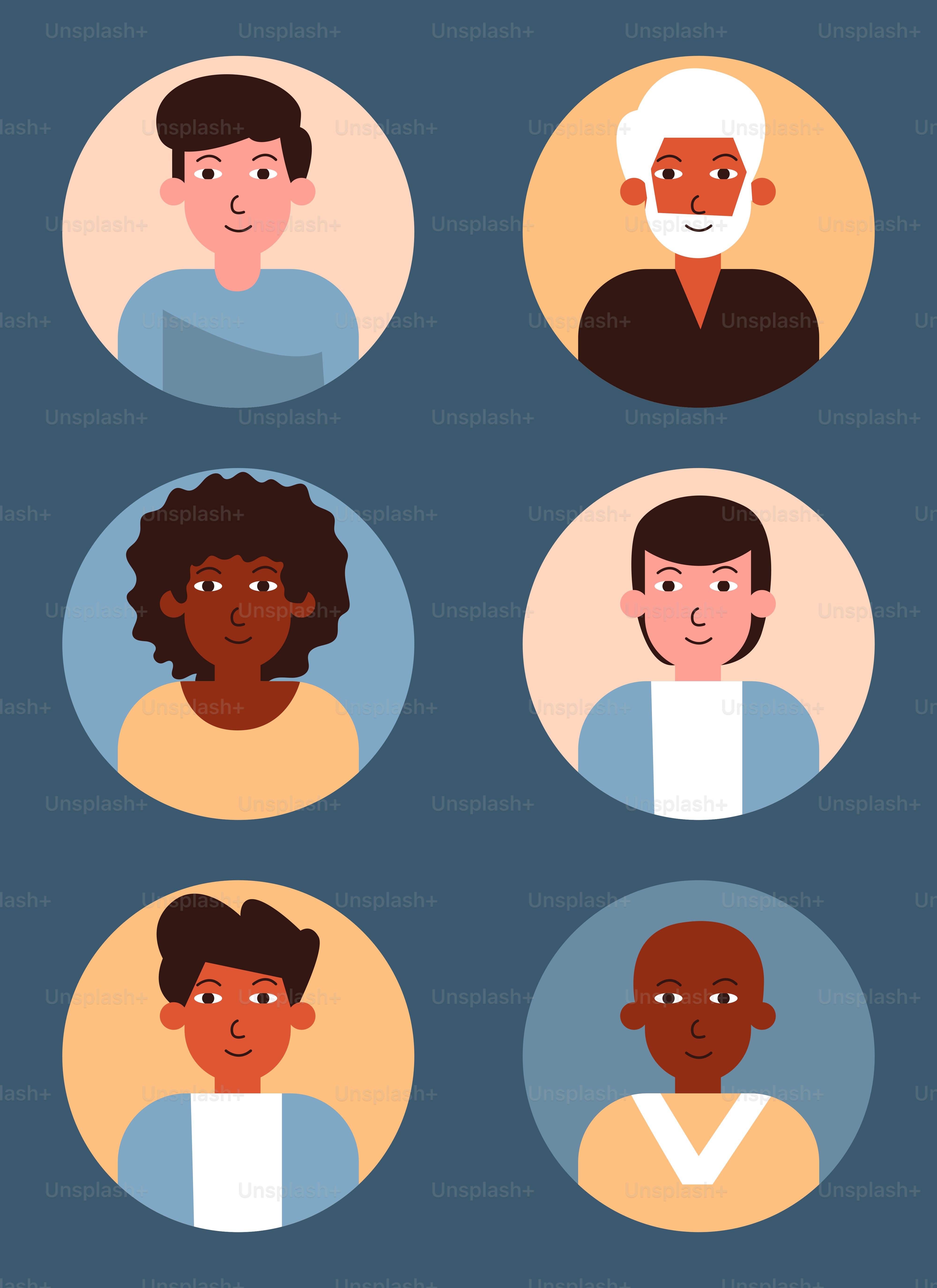 A set of nine avatars of people vector – Avatars Image on Unsplash