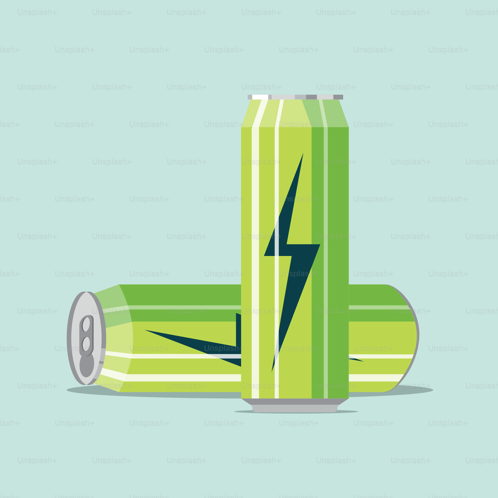 A couple of cans of energy drink on a blue background vector – Energy ...
