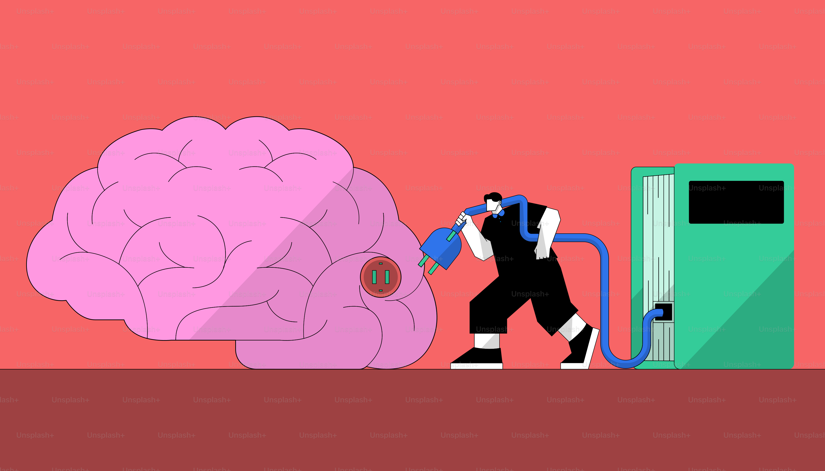 A man is pumping gas into a pink brain vector – Vector Image on Unsplash