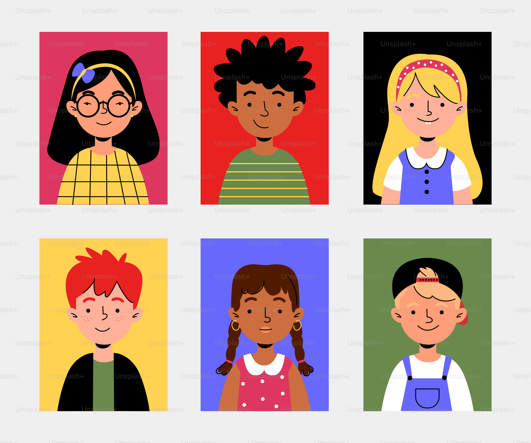 A group of people with different hair styles vector – Person Image on ...