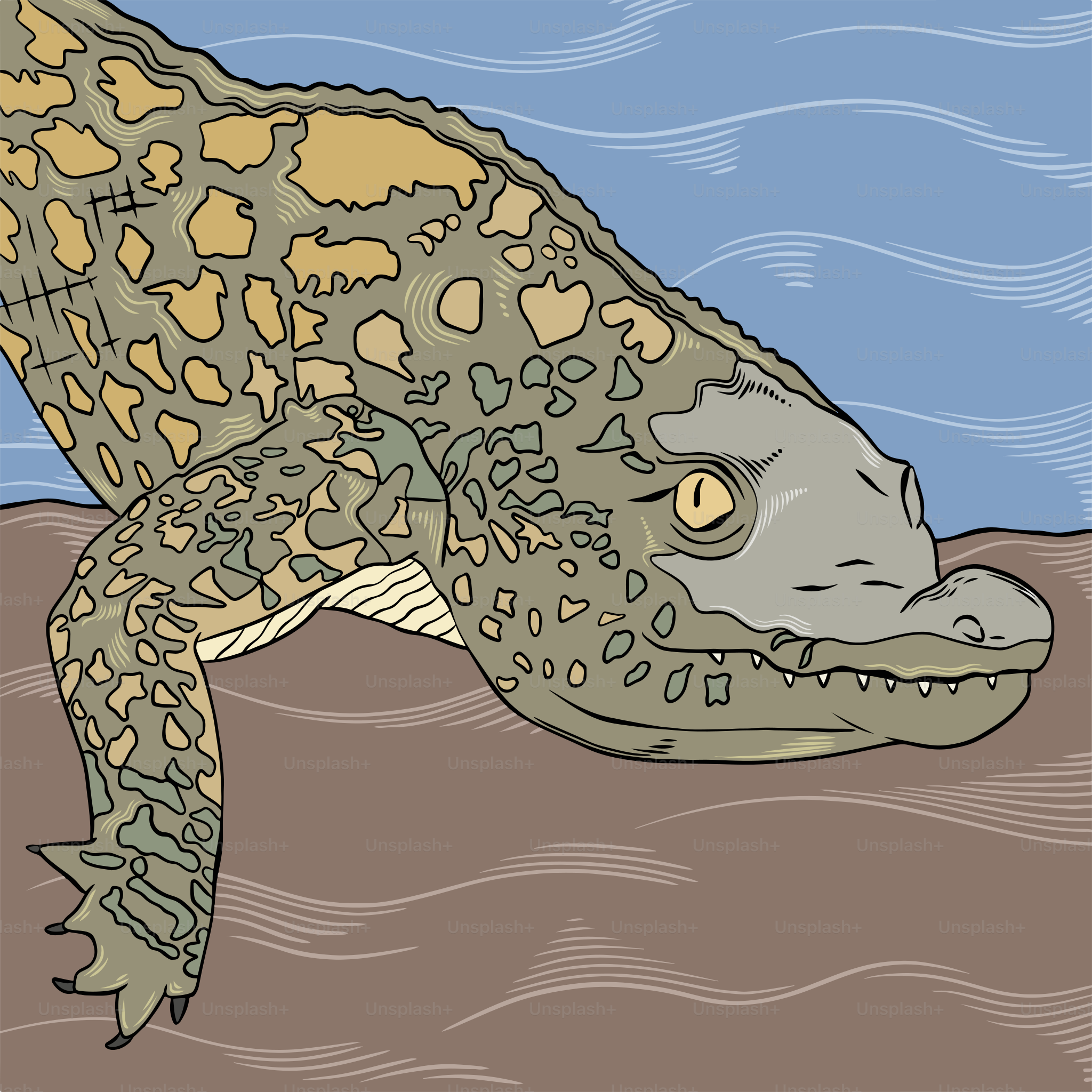 Un loro azul sentado en la cima de una rama de árbol vector – Imagen de ...