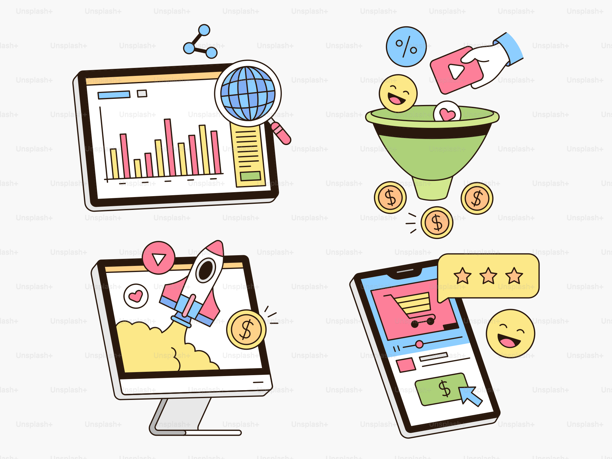 A bunch of different types of electronic devices vector – Technology ...