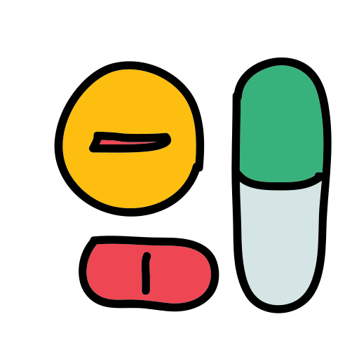 A drawing of two pills and a pill bottle vector – Medical Image on Unsplash