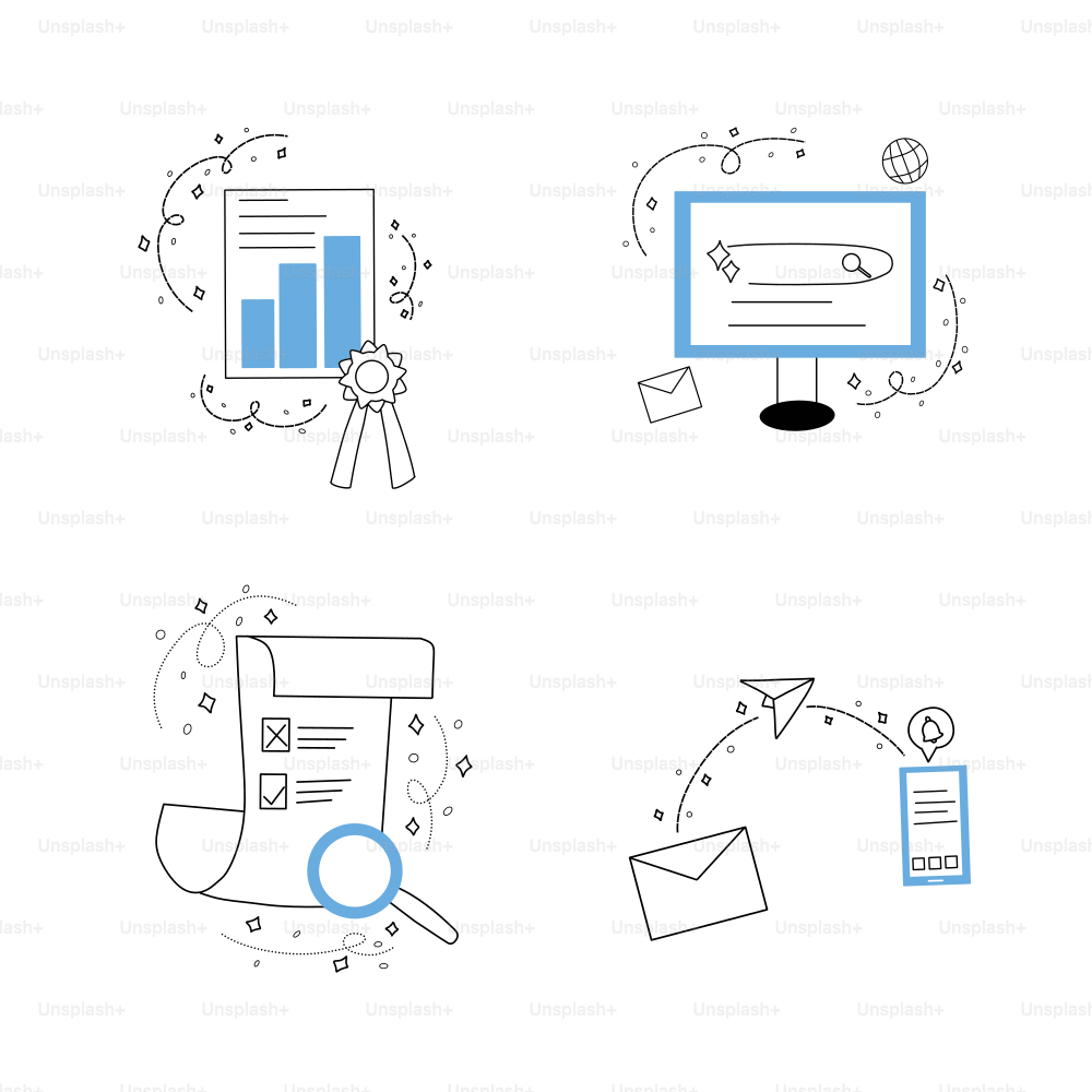 A bunch of icons that are on a white background vector – Website Image ...