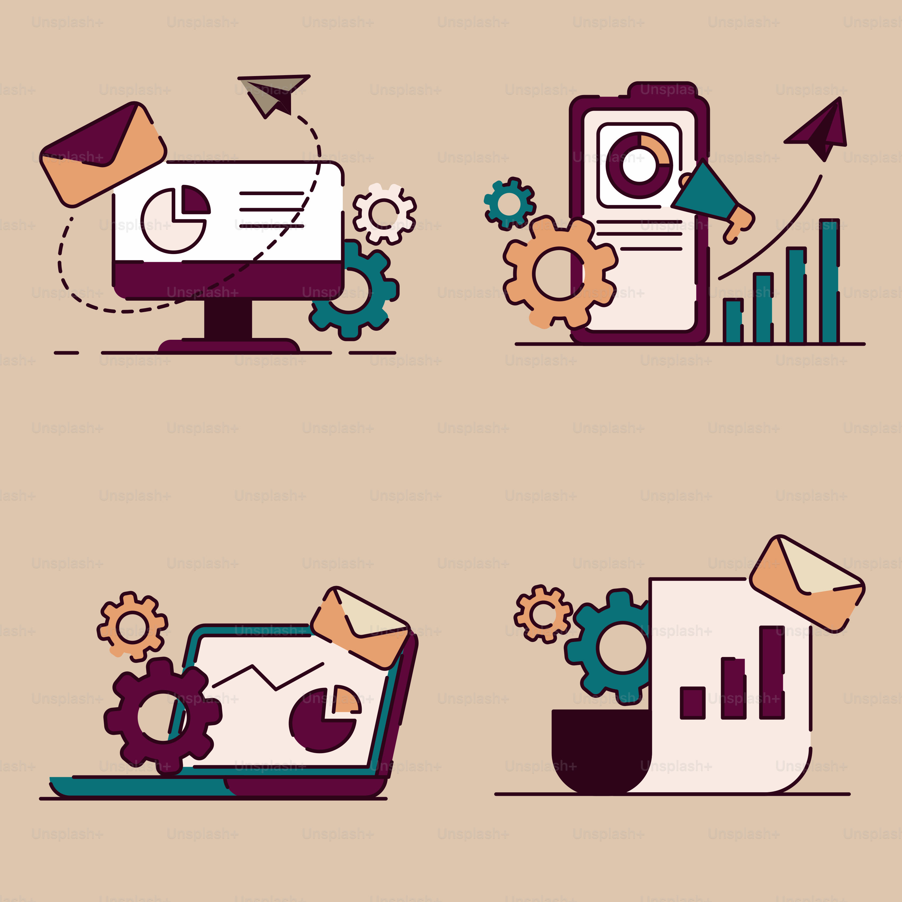 A series of icons depicting different types of devices vector – Mobile ...