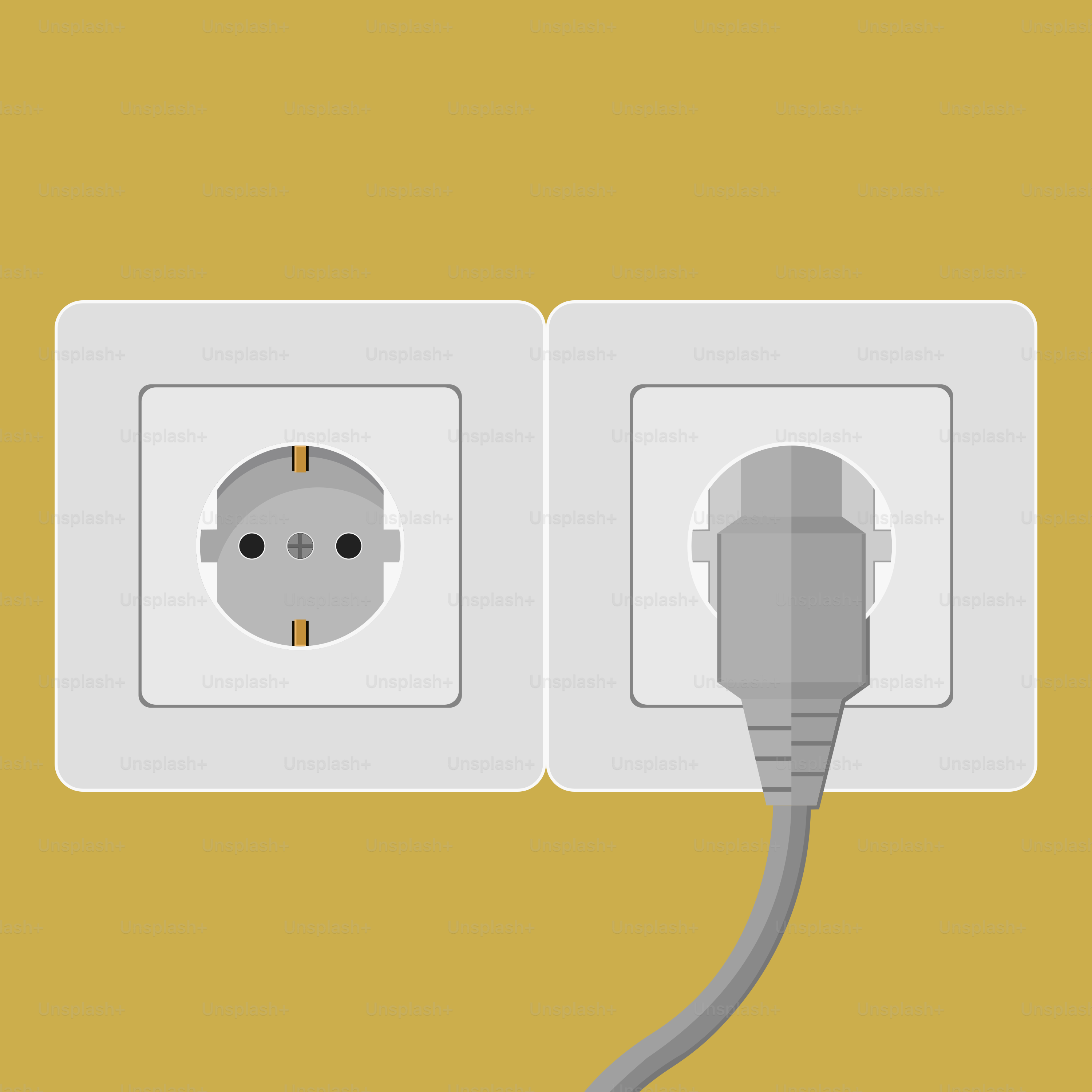 A couple of plugs that are connected to each other vector – Design ...