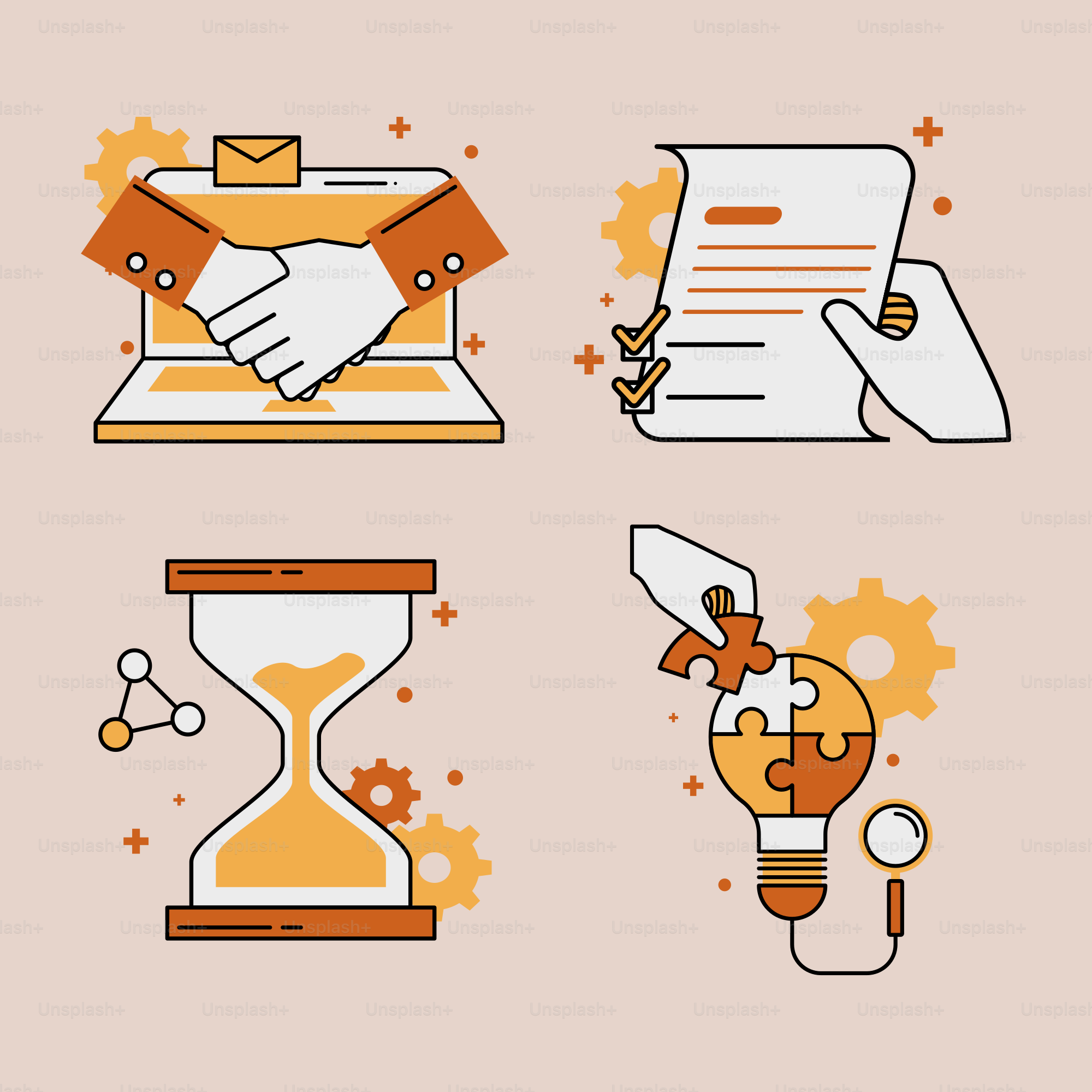 A series of icons depicting different types of items vector – Marketing ...