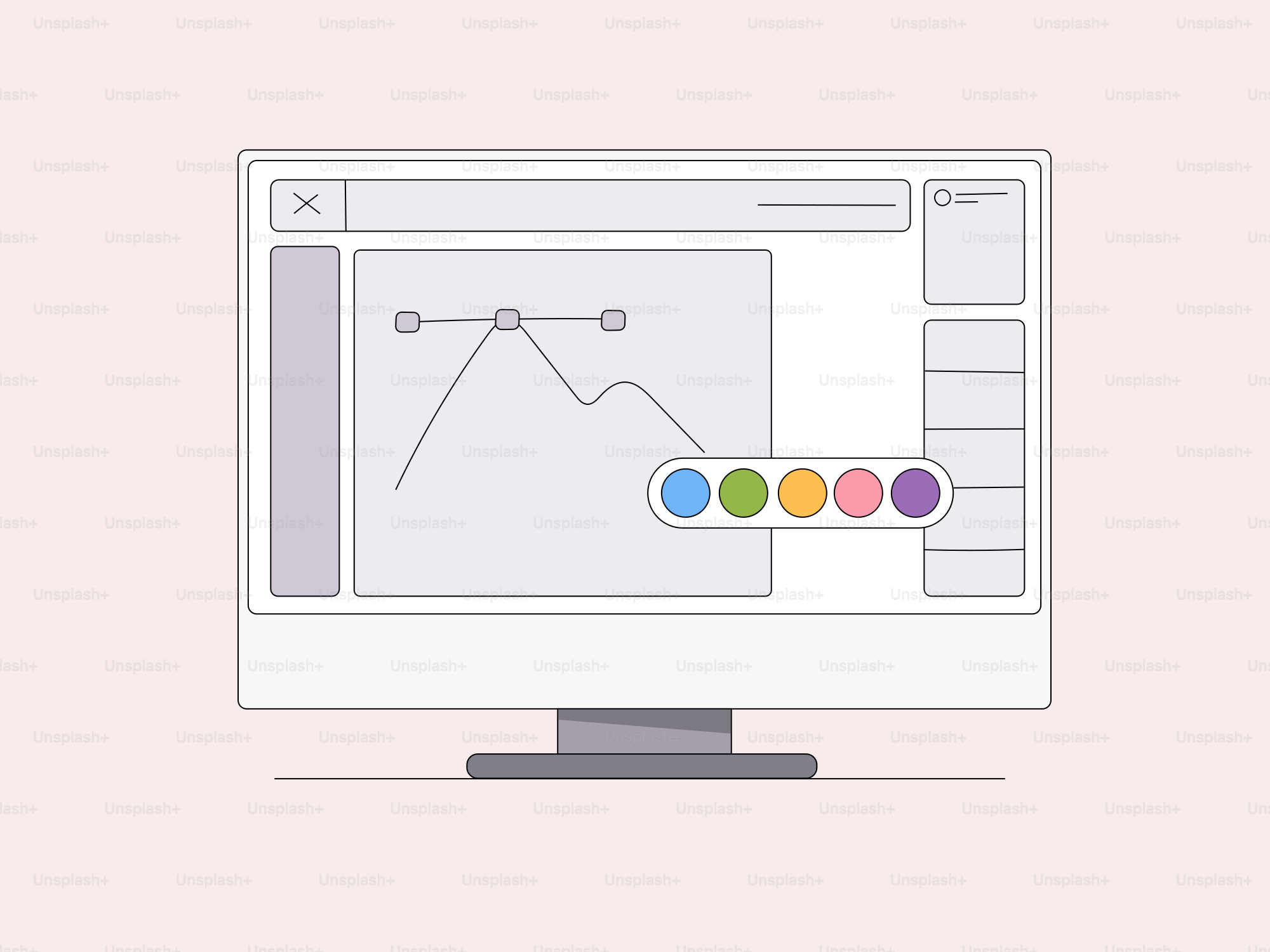 A tablet with sticky notes attached to it vector – Technology Image on ...