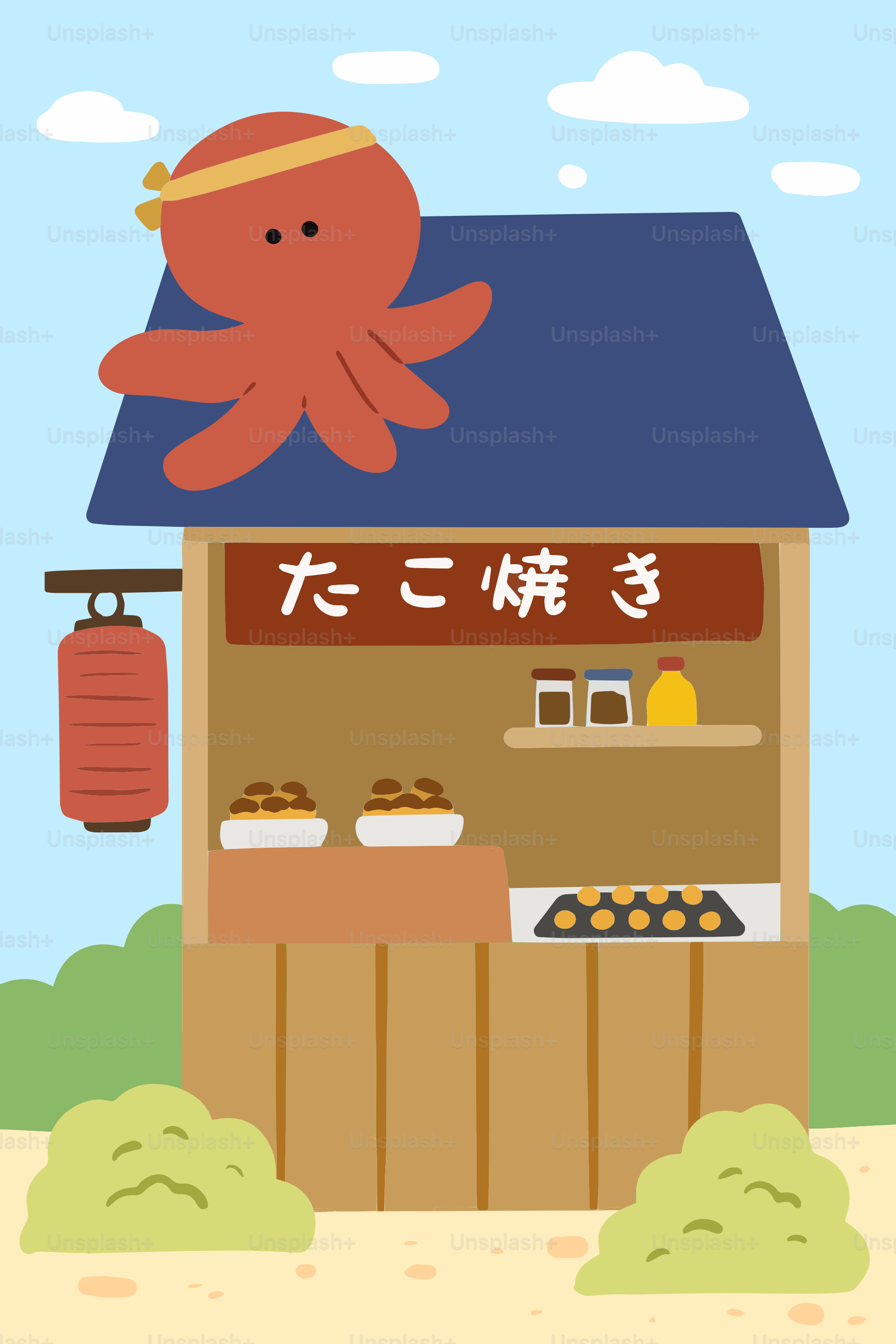 Vektor Ilustrasi toko dengan gurita di atap – Gambar Bisnis di Unsplash