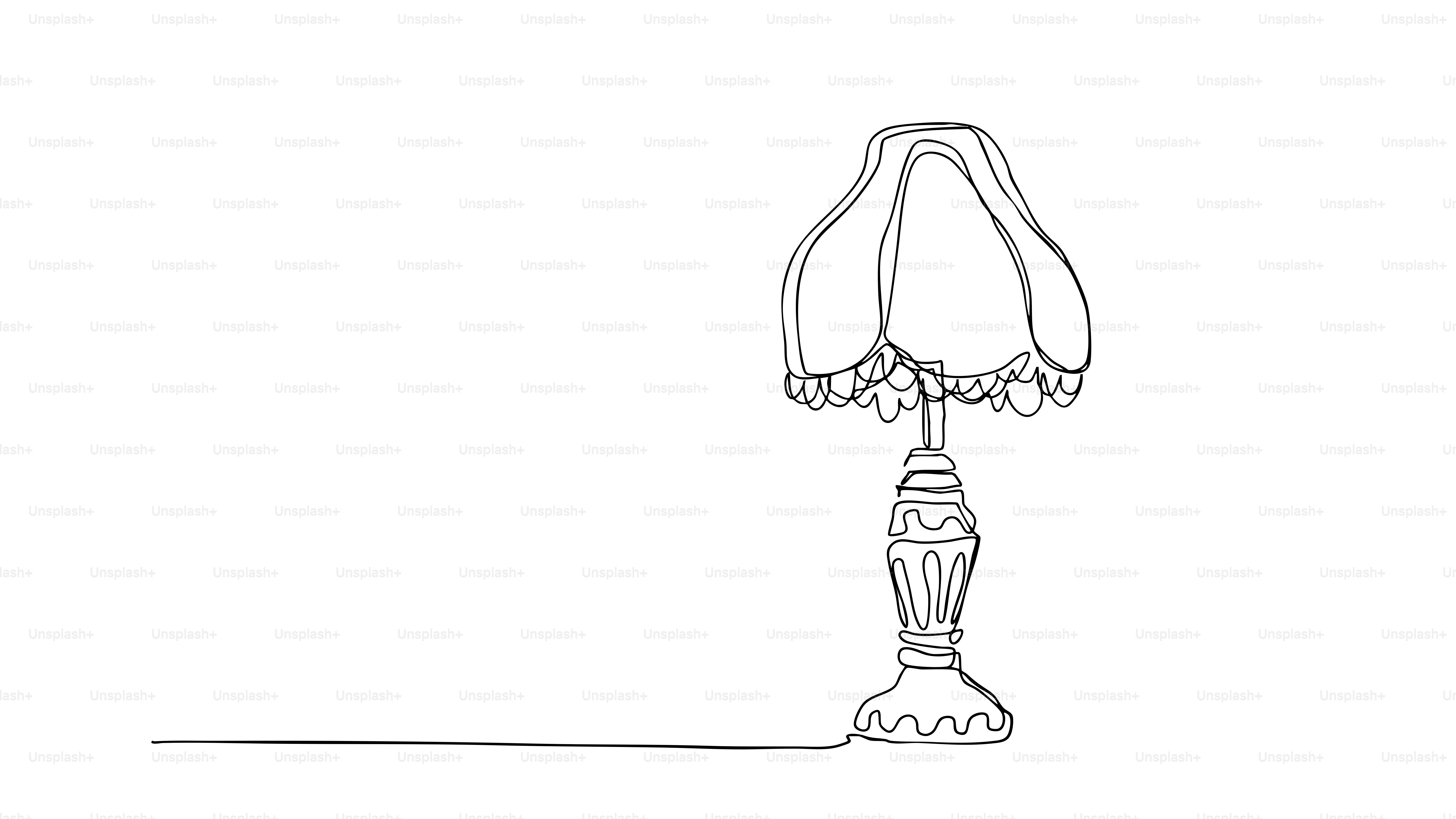 Un dessin d’une lampe sur fond blanc vectoriel – Image de Illustration ...