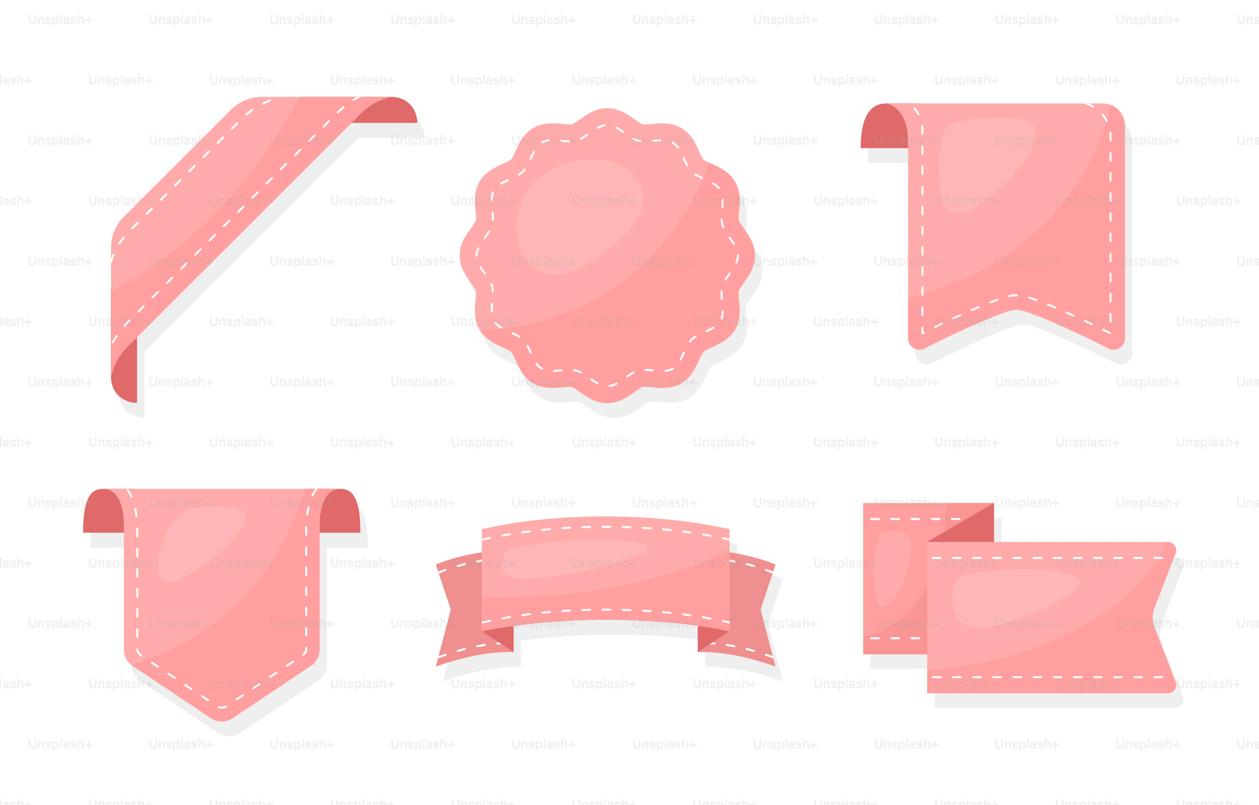 A set of pink ribbons and labels vector – Illustration Image on Unsplash