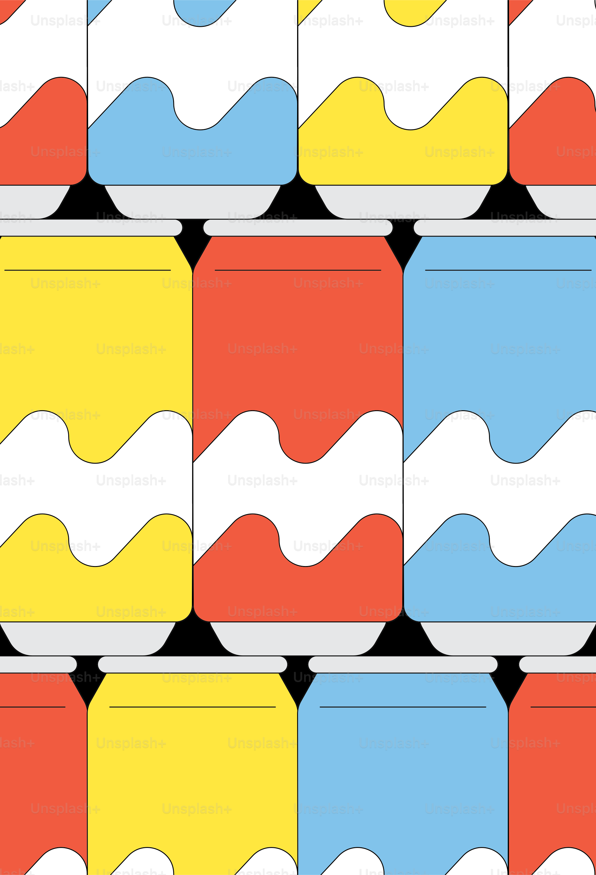 Eine Gruppe von Dosen mit unterschiedlichen Farben darauf Vektor – Bild ...