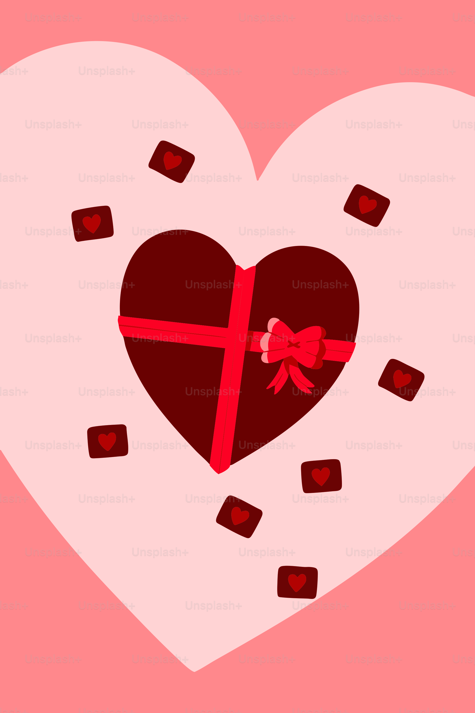 Un corazón con un lazo rojo y un lazo vector – Imagen de Amar en Unsplash