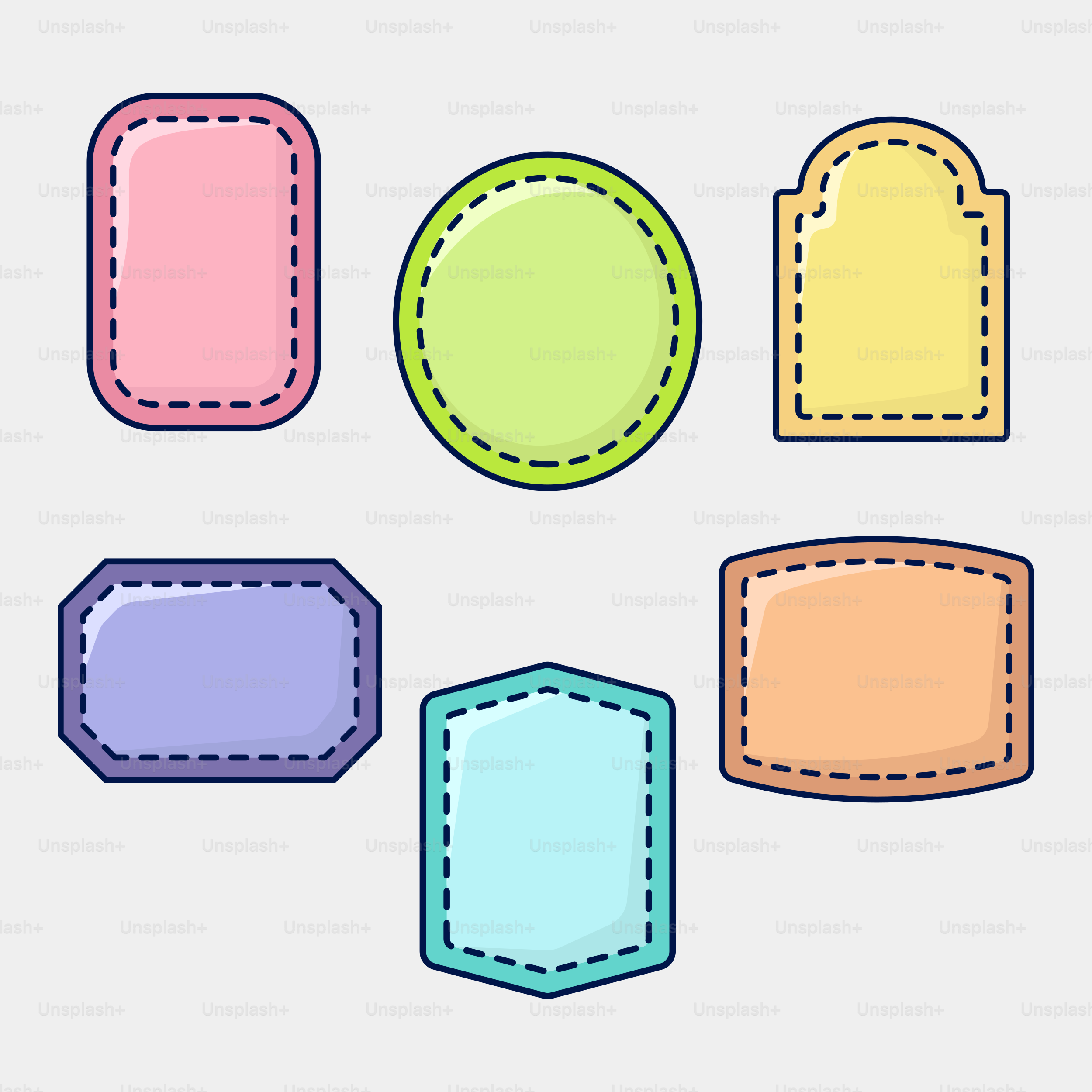 A set of four different colored labels vector – Labels Image on Unsplash