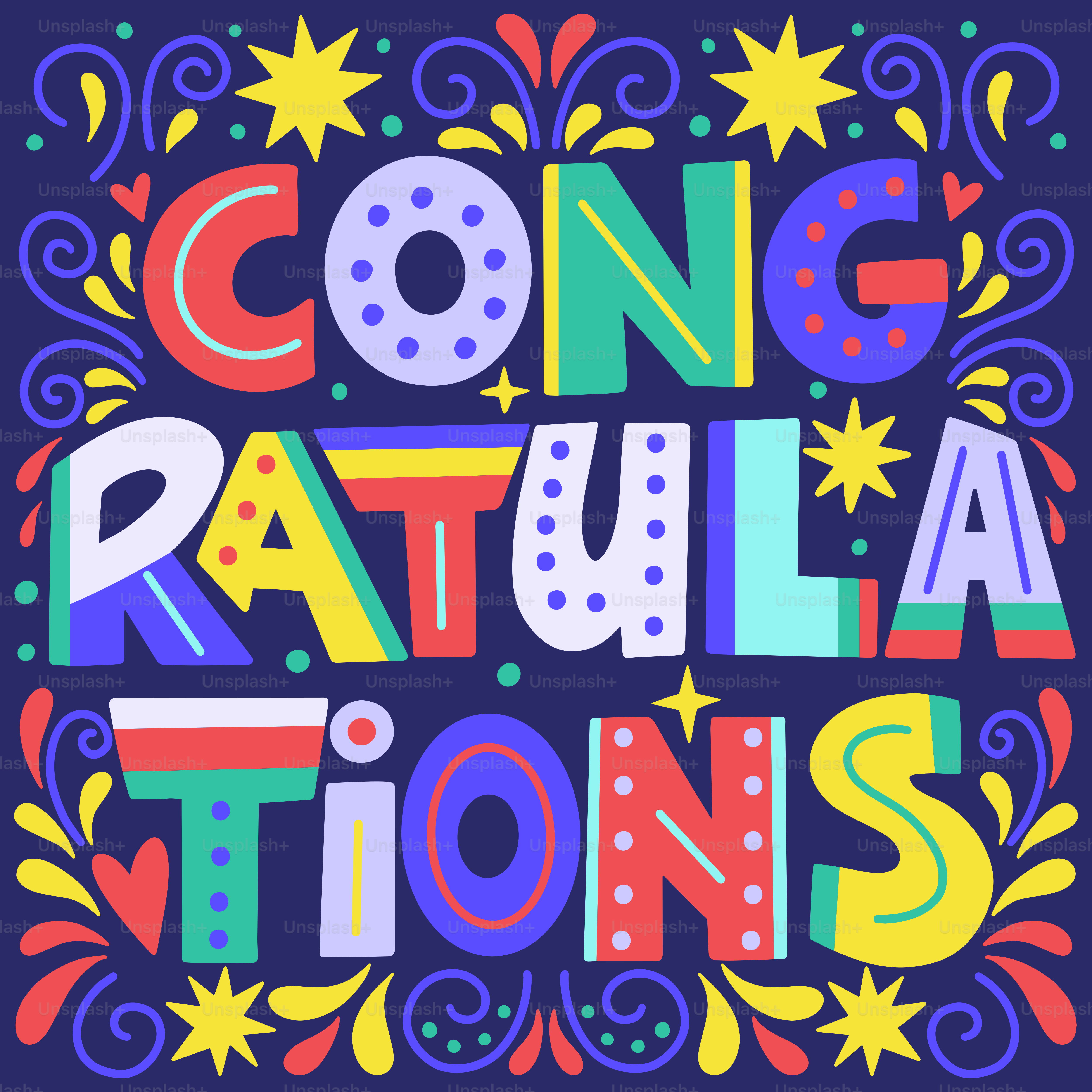 The words congratulations are surrounded by fireworks vector – Vector ...