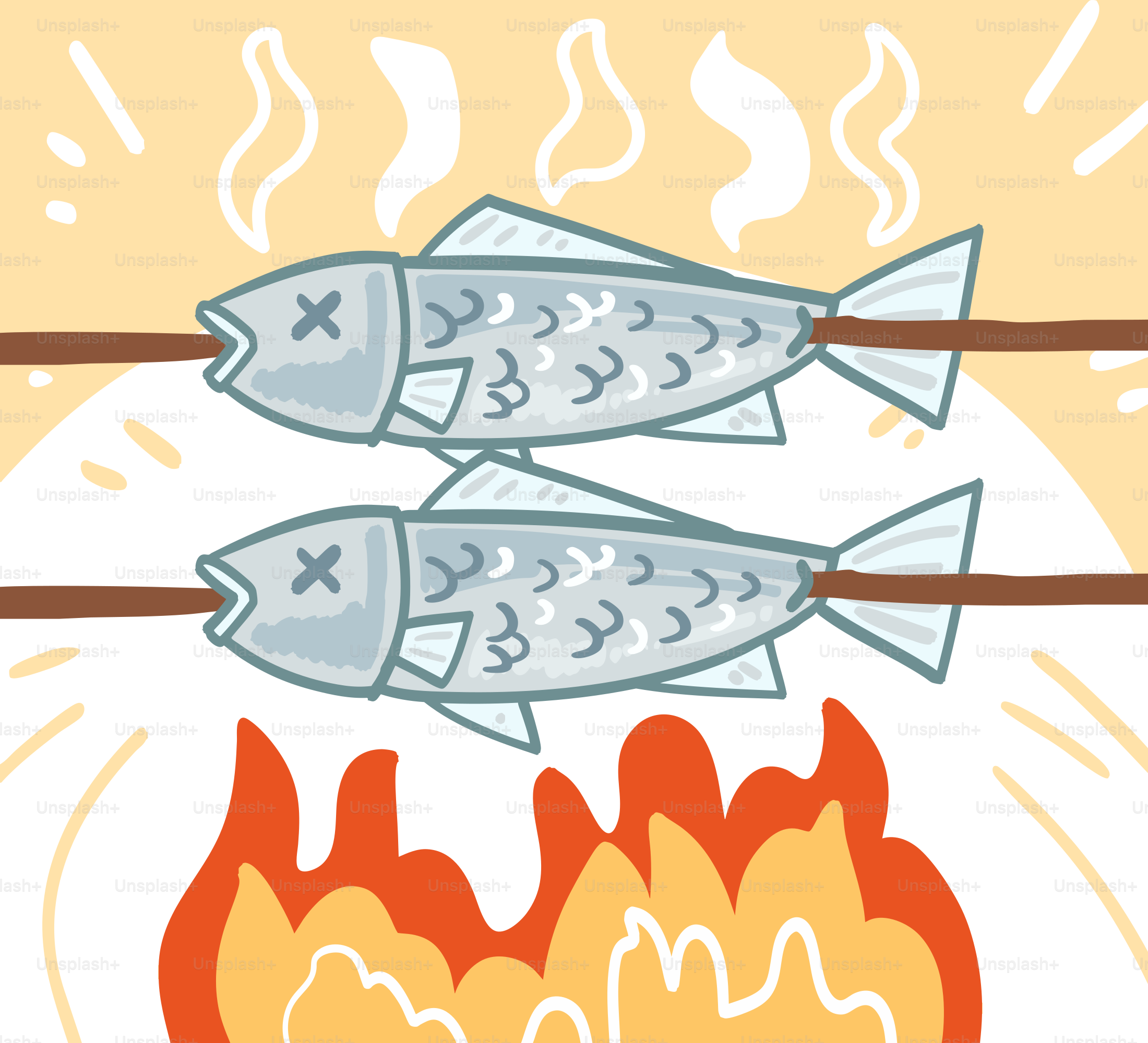 Un Poisson Deux Poissons Clipart