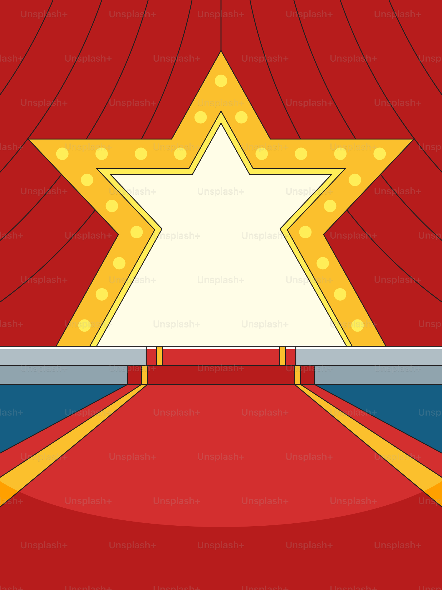 Ein roter Teppich mit einem Stern darauf Vektor – Bild zum Thema Stern ...