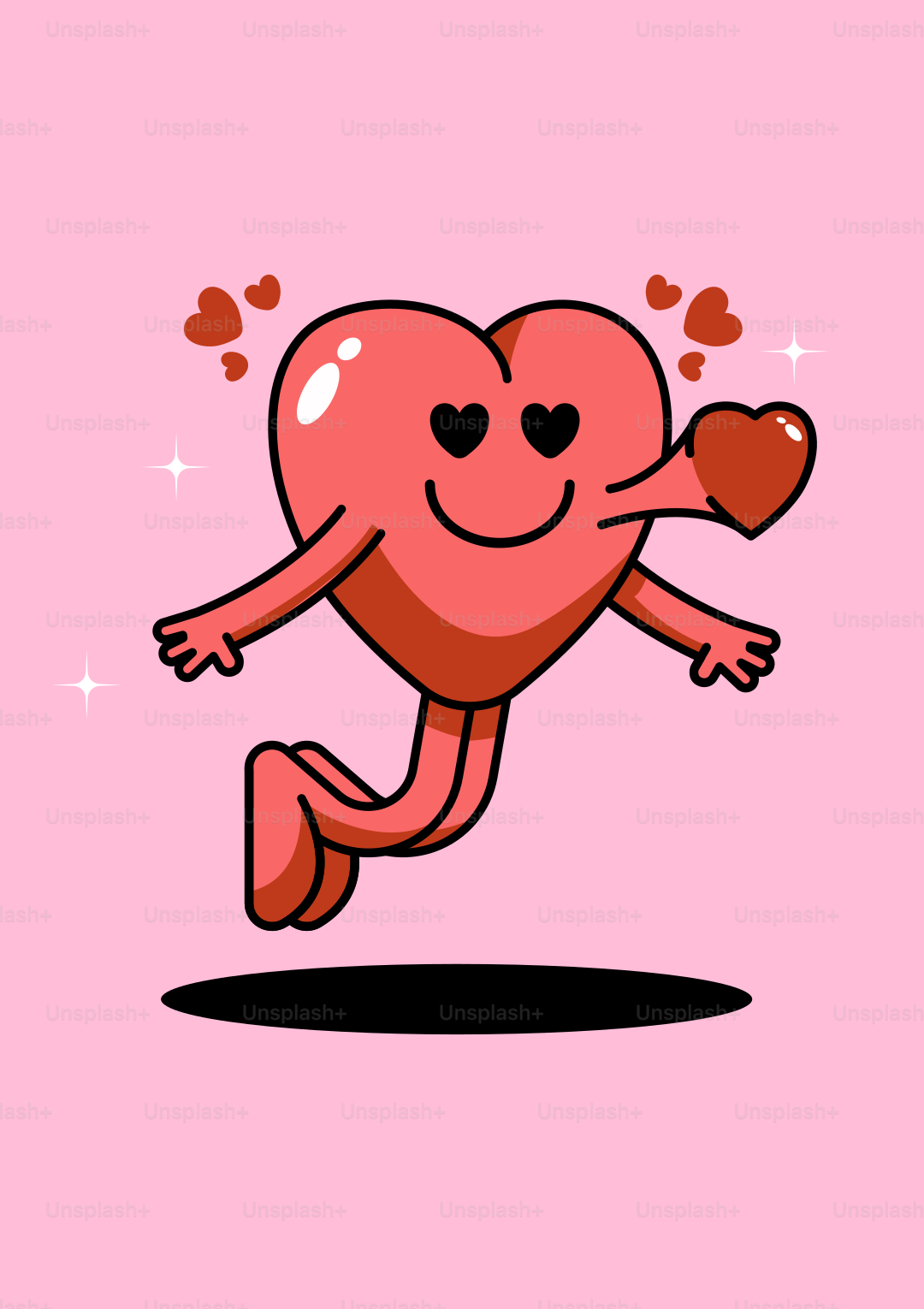 A heart running with a smile on its face vector – Love Image on Unsplash