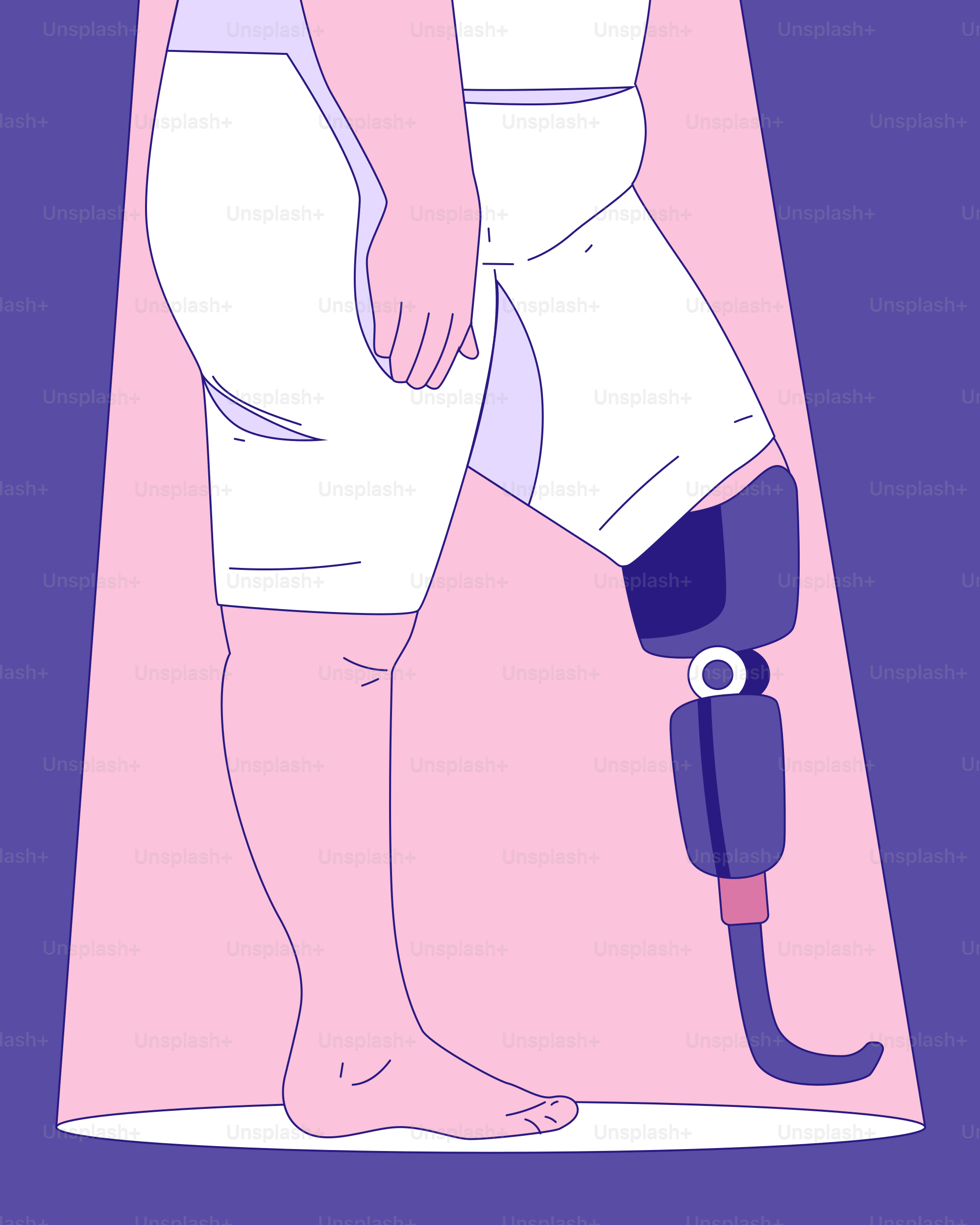 A person with a leg cast and an umbrella vector – Diversity Image on ...