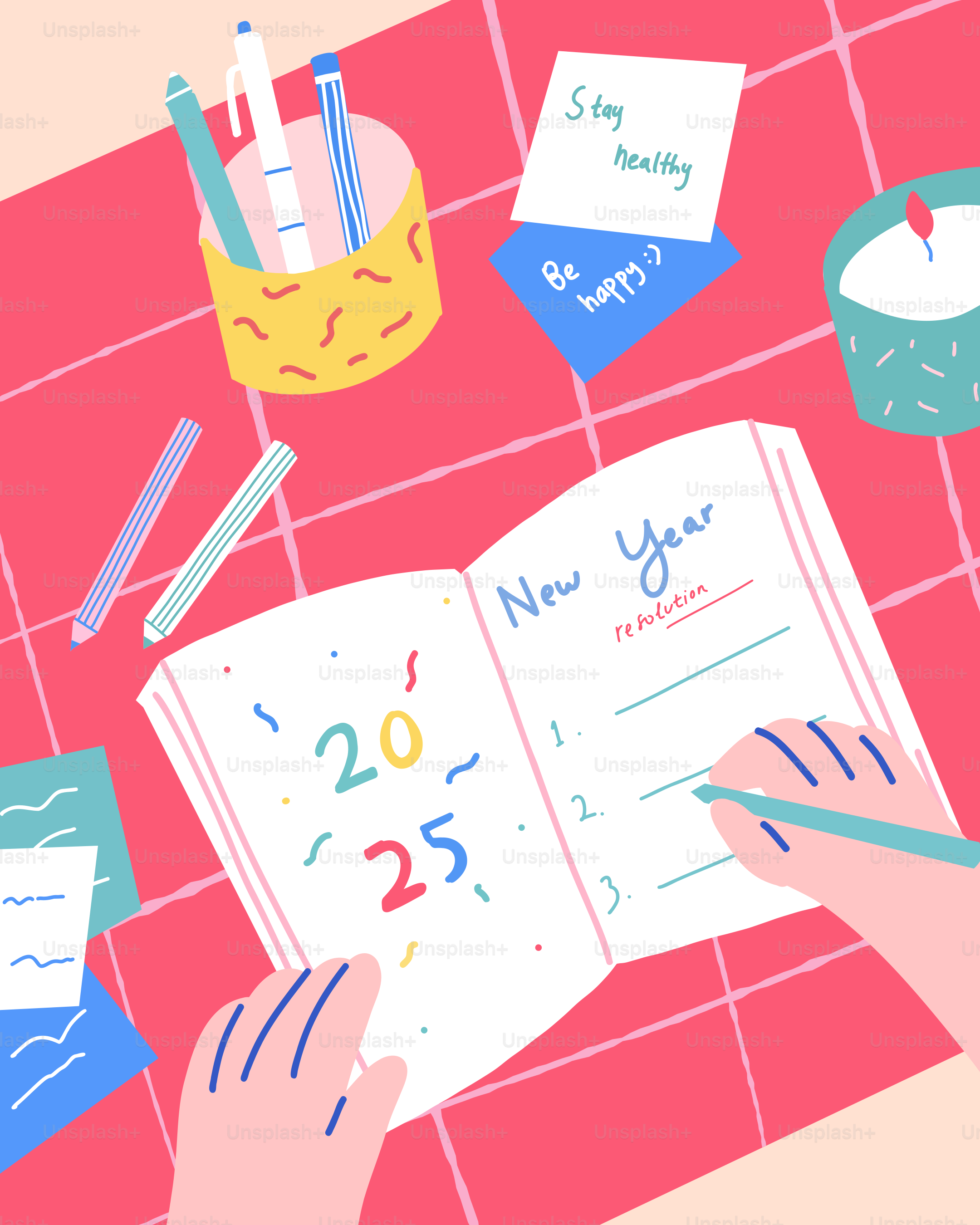 Eine Person, die ein Buch mit einem Kalender darauf hält Vektor – Bild ...