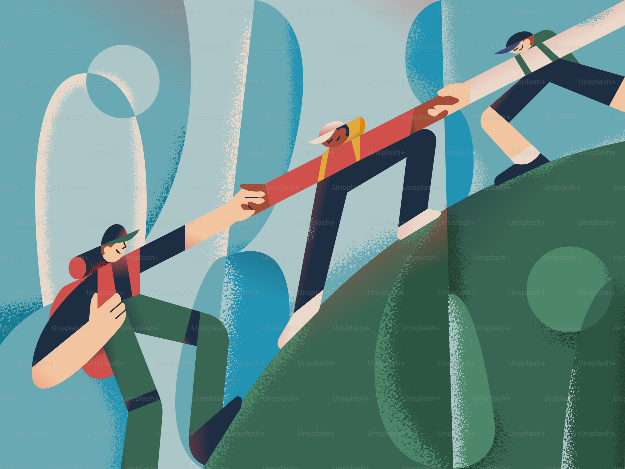 A couple of people pulling each other on a rope vector – Friends Image ...