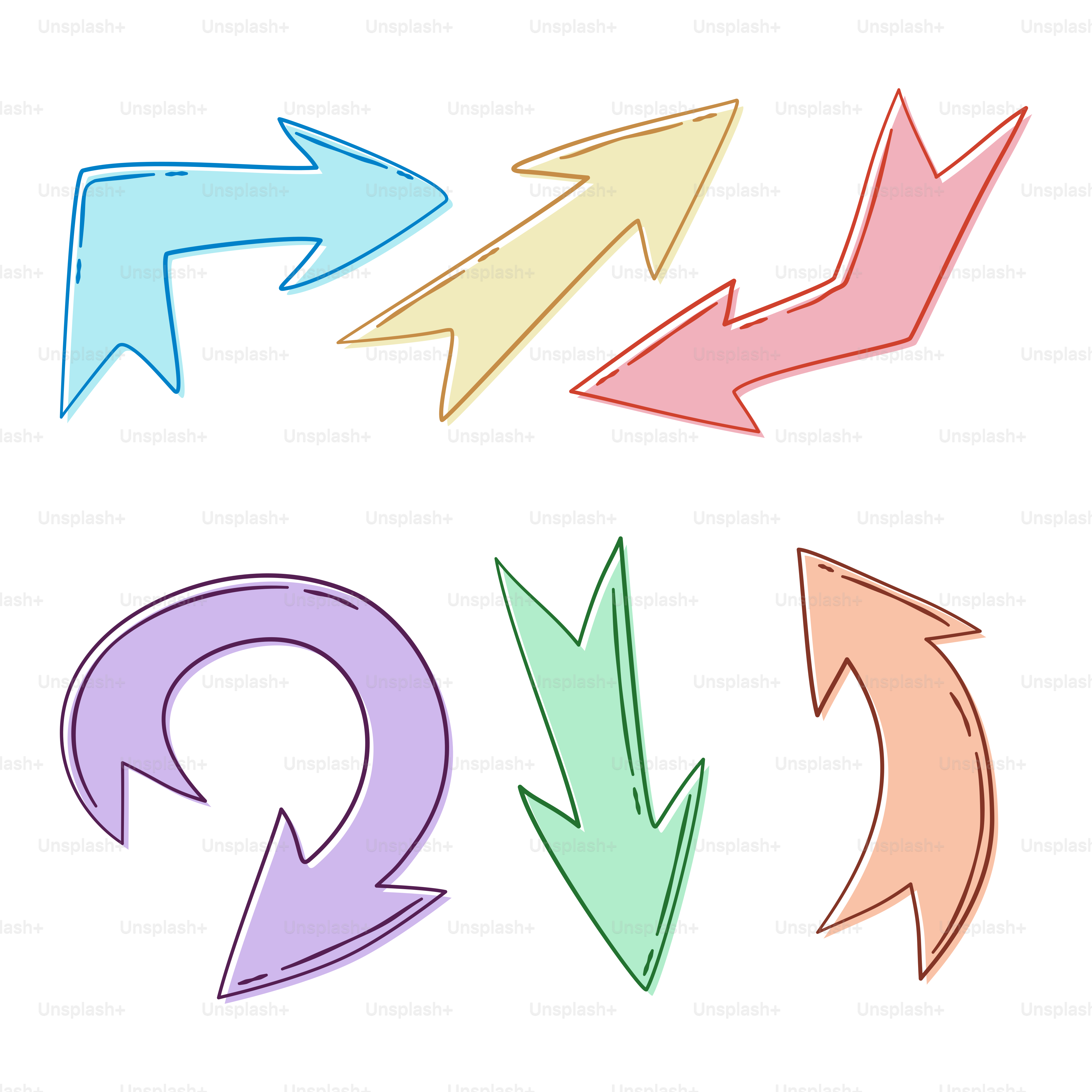 A group of arrows pointing in different directions vector – Navigation ...