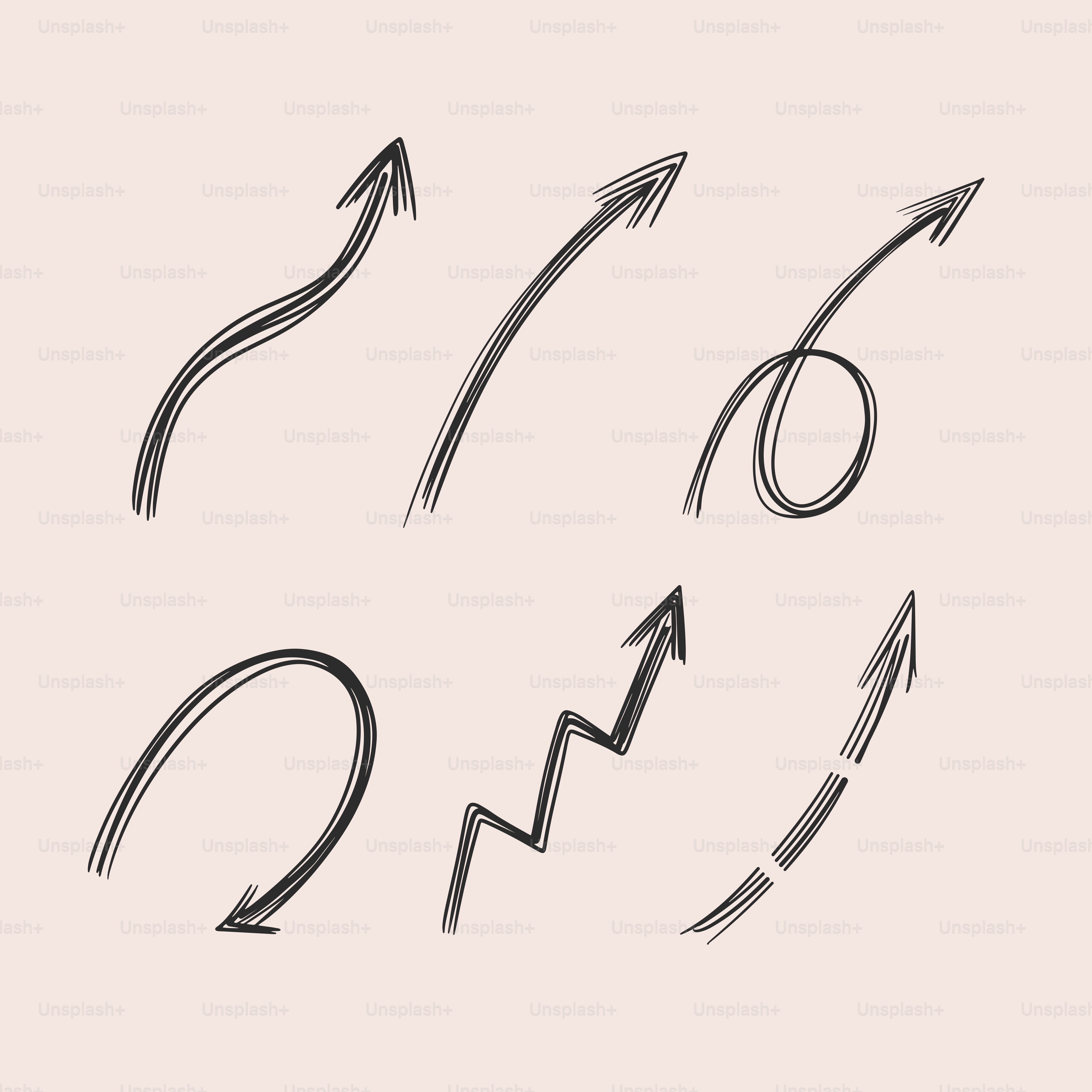 A drawing of a number six with arrows vector – Arrows set Image on Unsplash